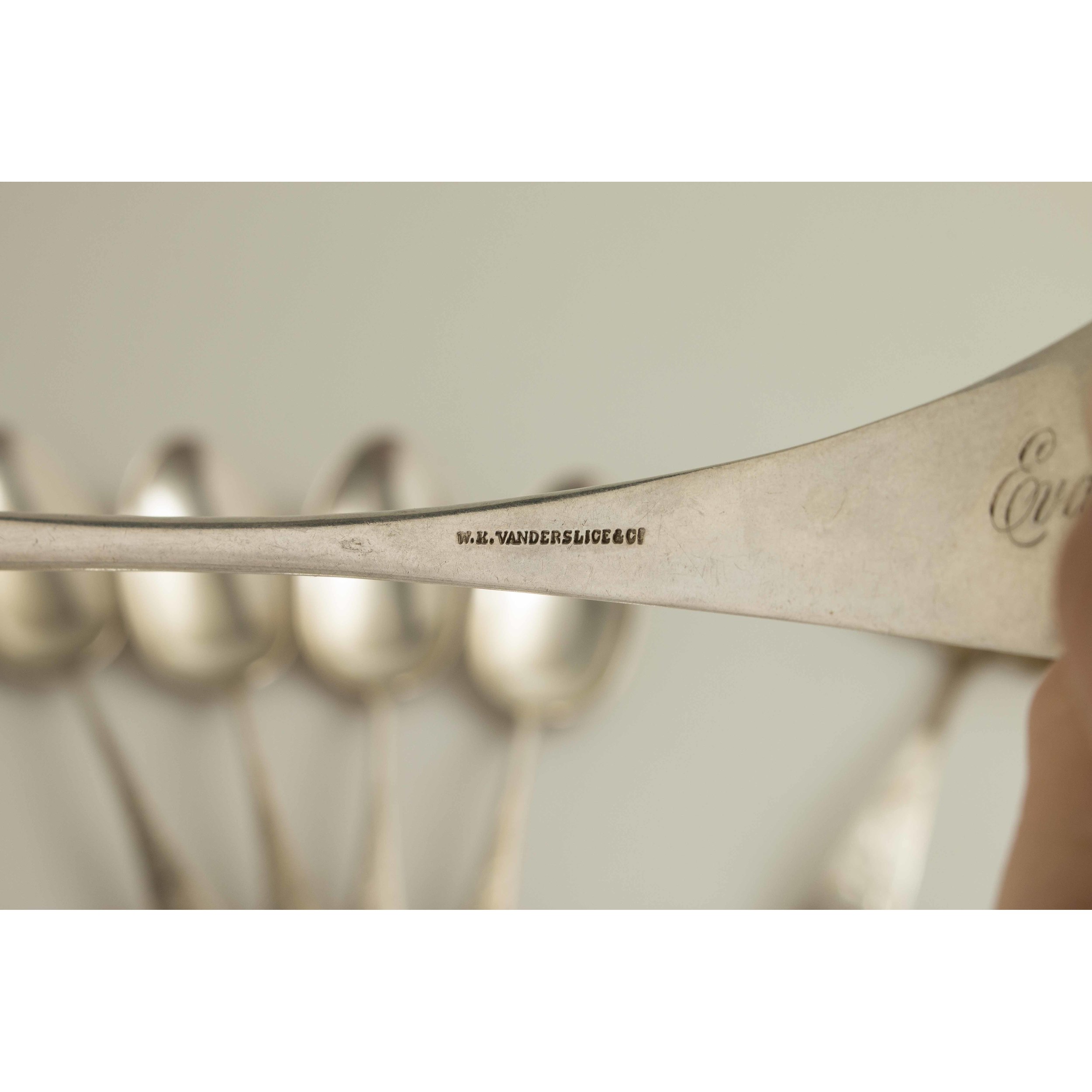 Silver Flatware, Antique Engraved Wheat Pattern | Witherell's Auction House