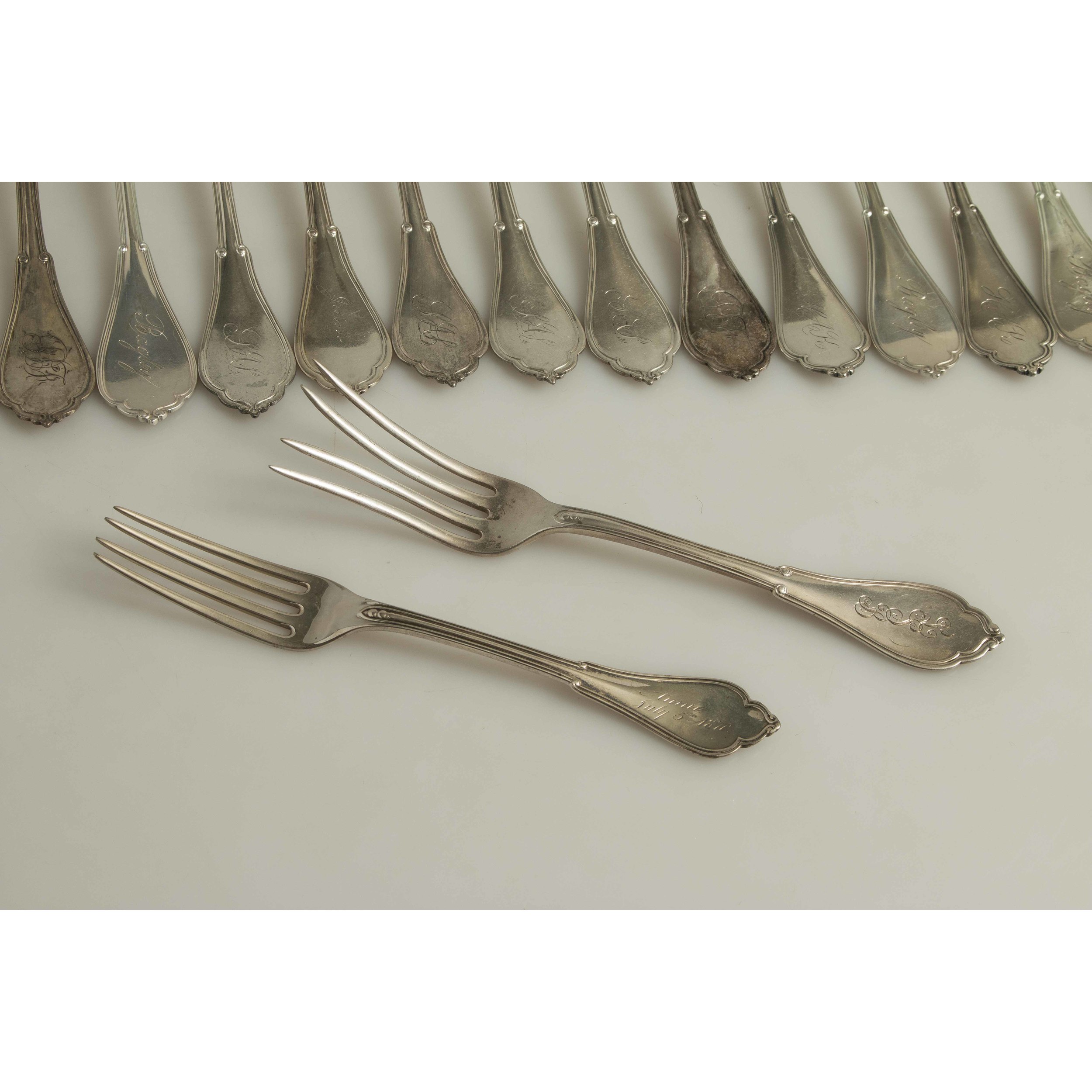 Silver Forks, Gothic Pattern | Witherell's Auction House