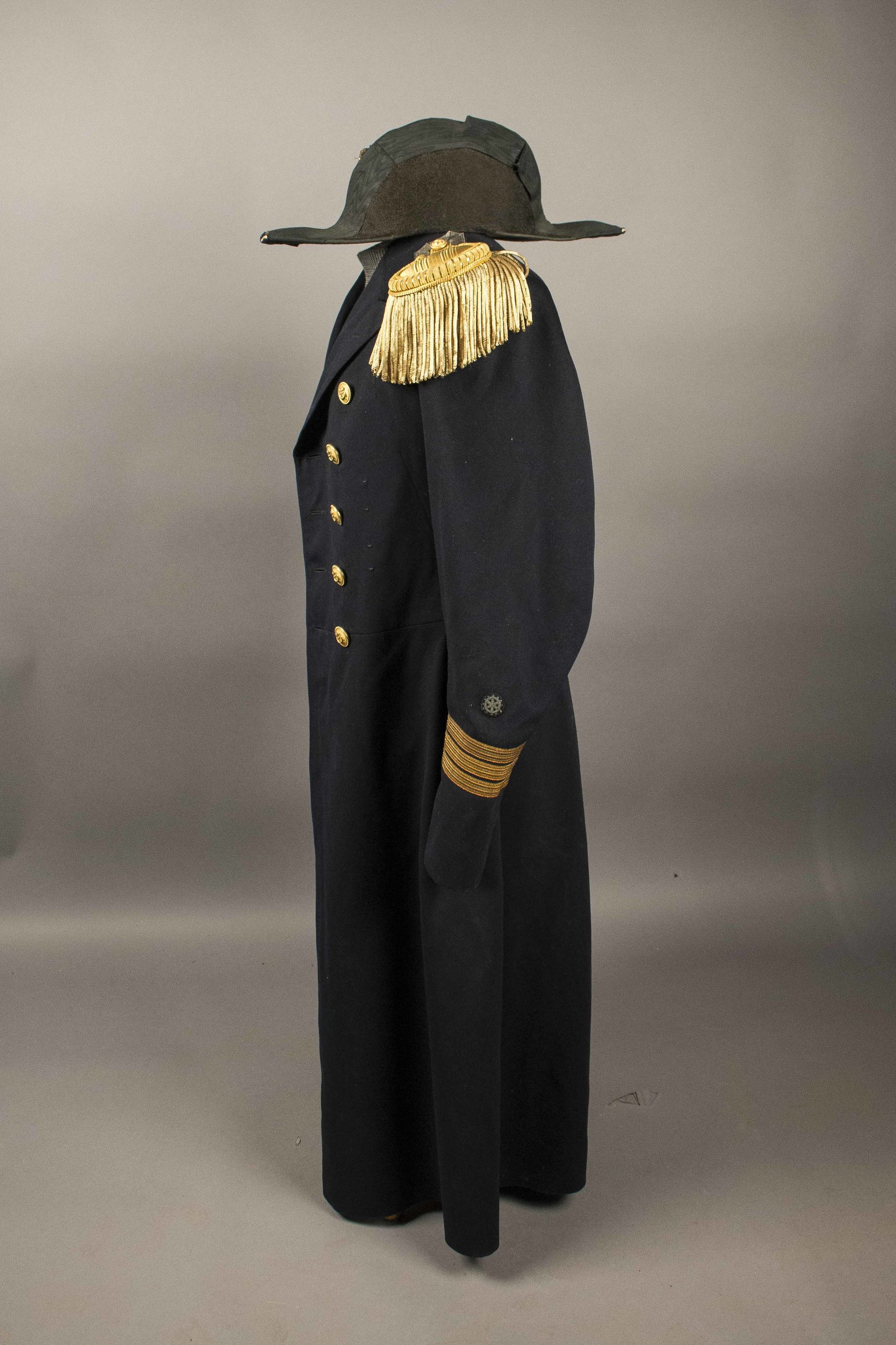WWII German Naval Officer's Frock and Fore and Aft Hat, rank of ...