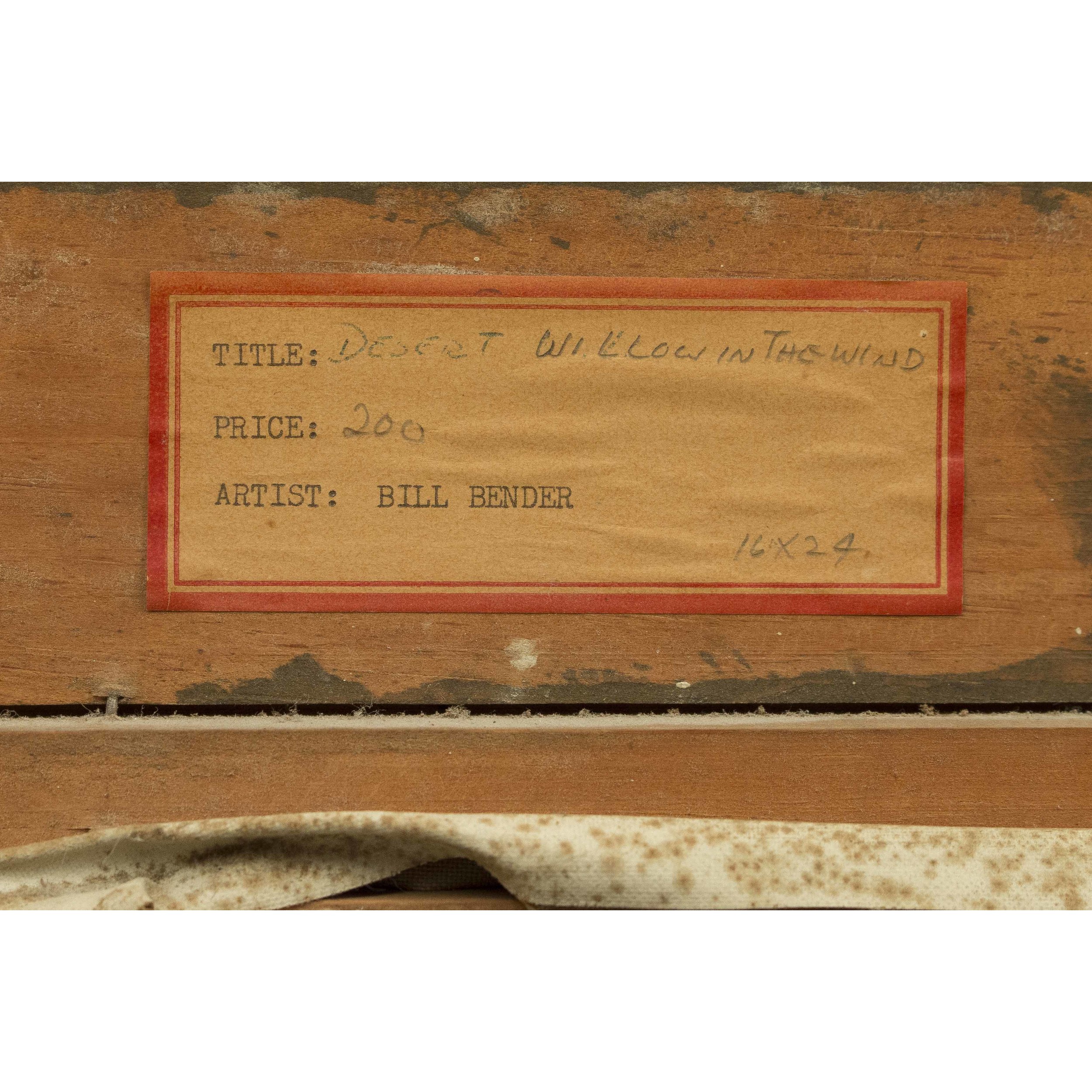 Bill Bender Painting | Witherell's Auction House