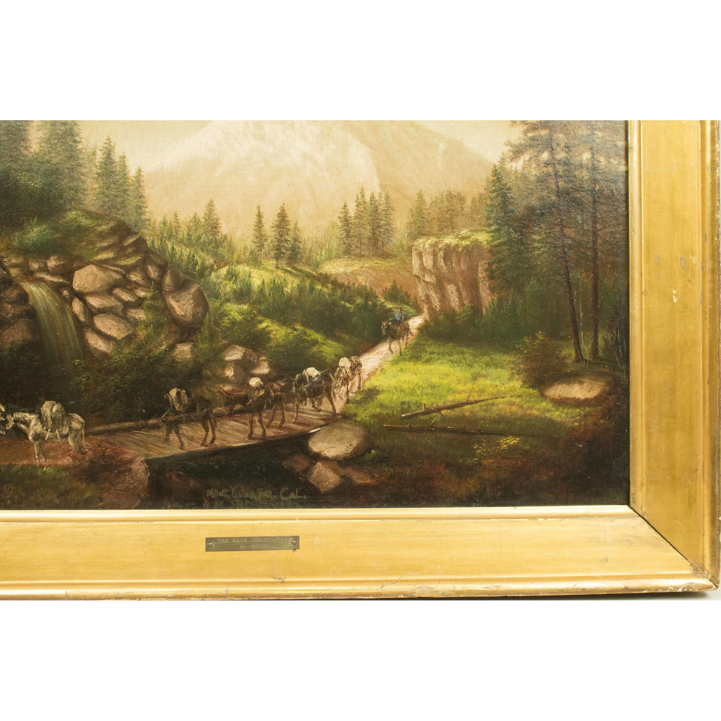 M. Hicks Painting "The Pack Trail 1852" | Witherell's Auction House