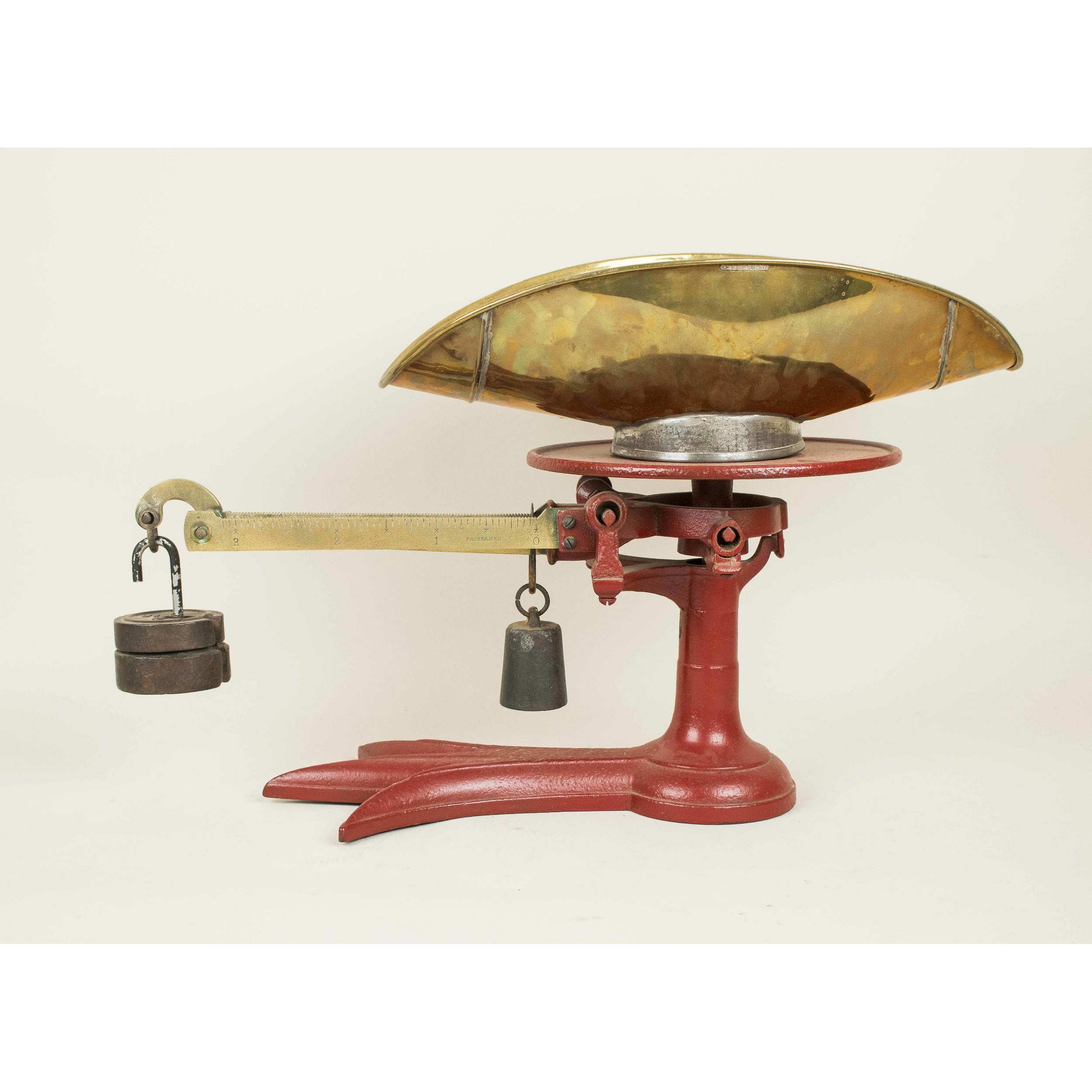 Fairbanks Store Scale with Brass Basket & Weights | Witherell's Auction ...