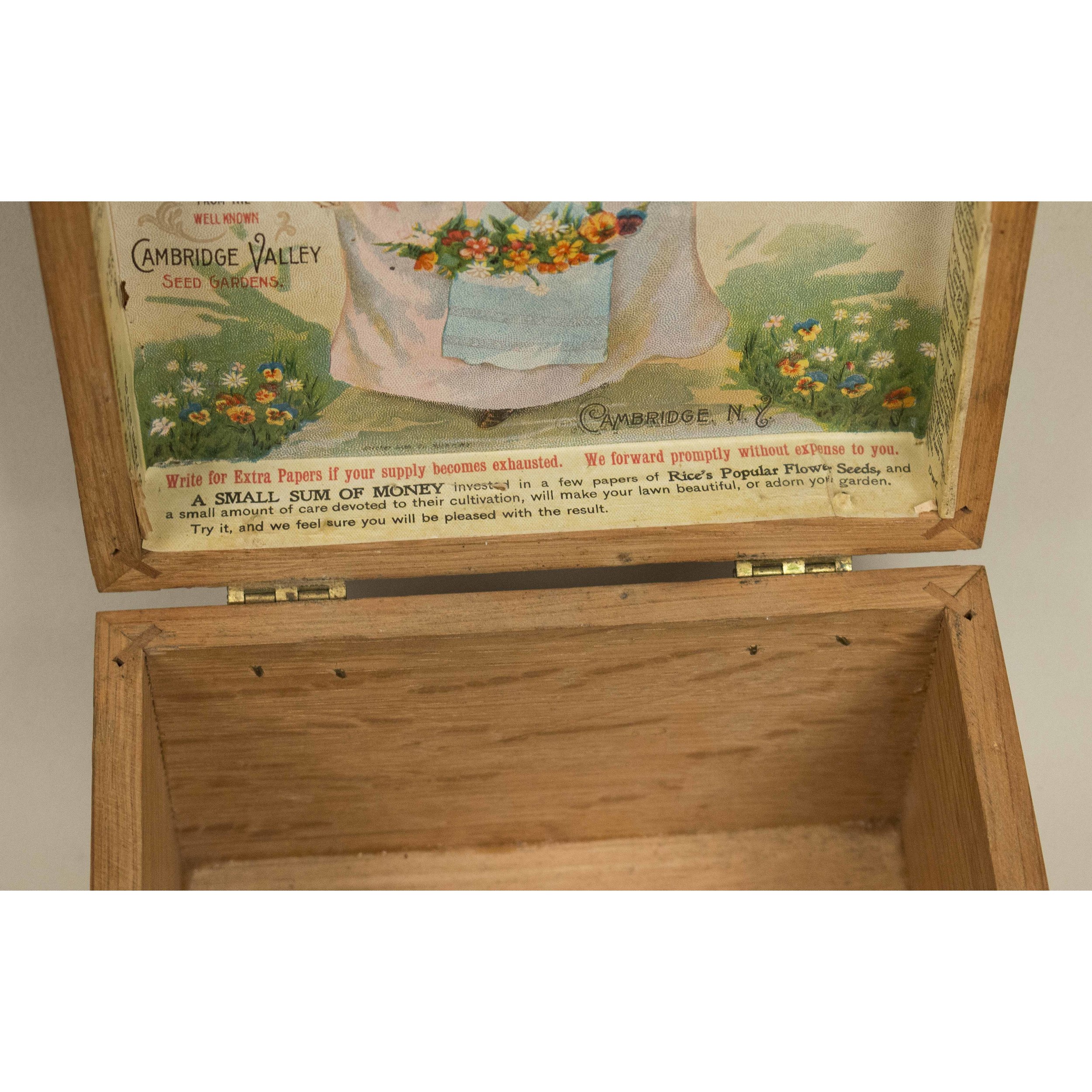 Three Rice's Flower Seed Boxes | Witherell's Auction House