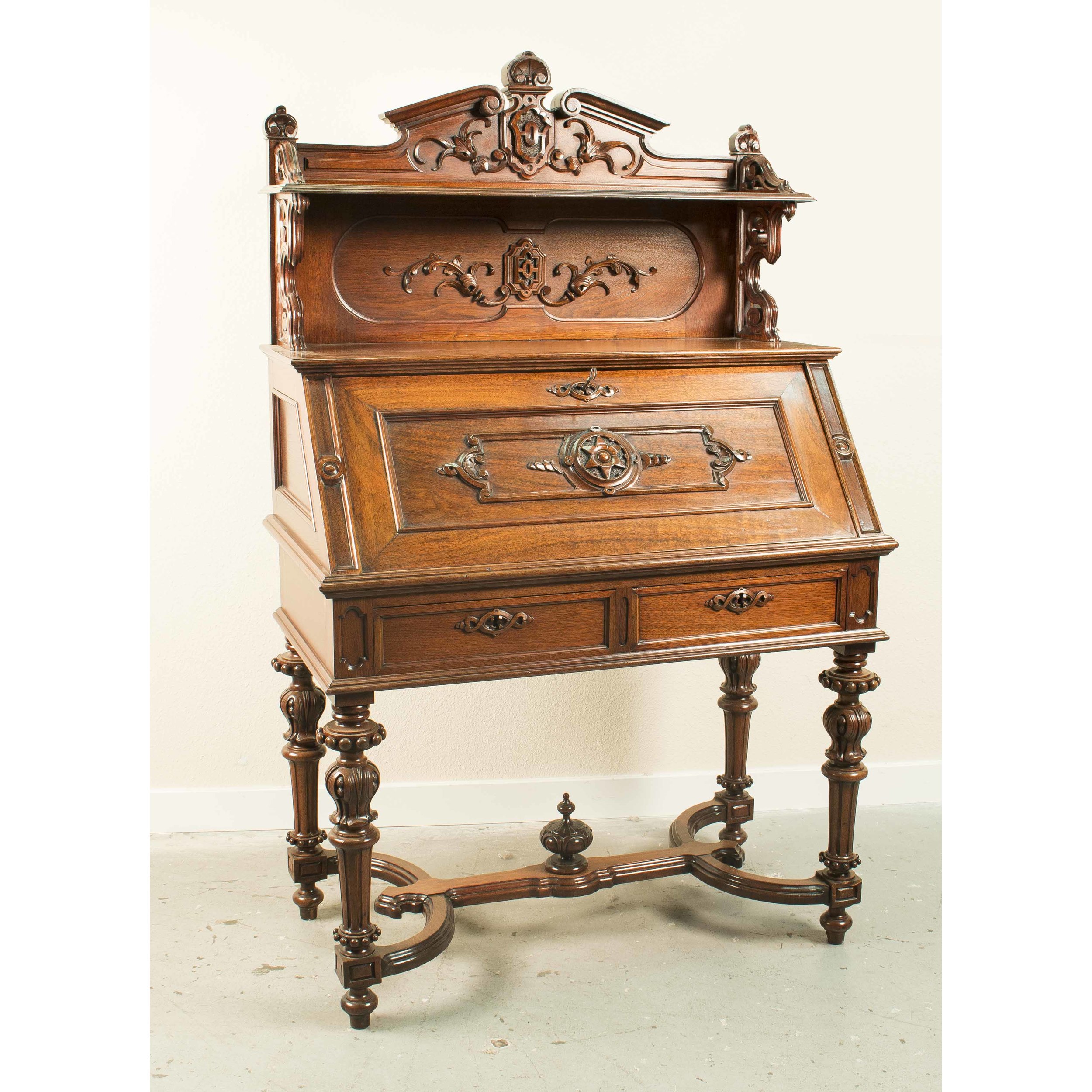 American Victorian Slant Front Desk | Witherell's Auction House
