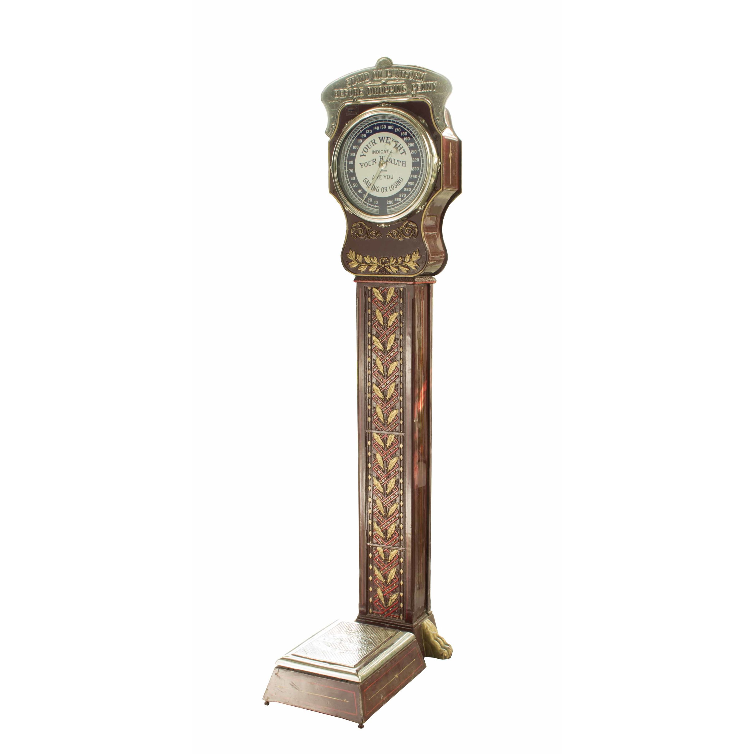 Coin Operated National Novelty Penny Scale | Witherell's Auction House