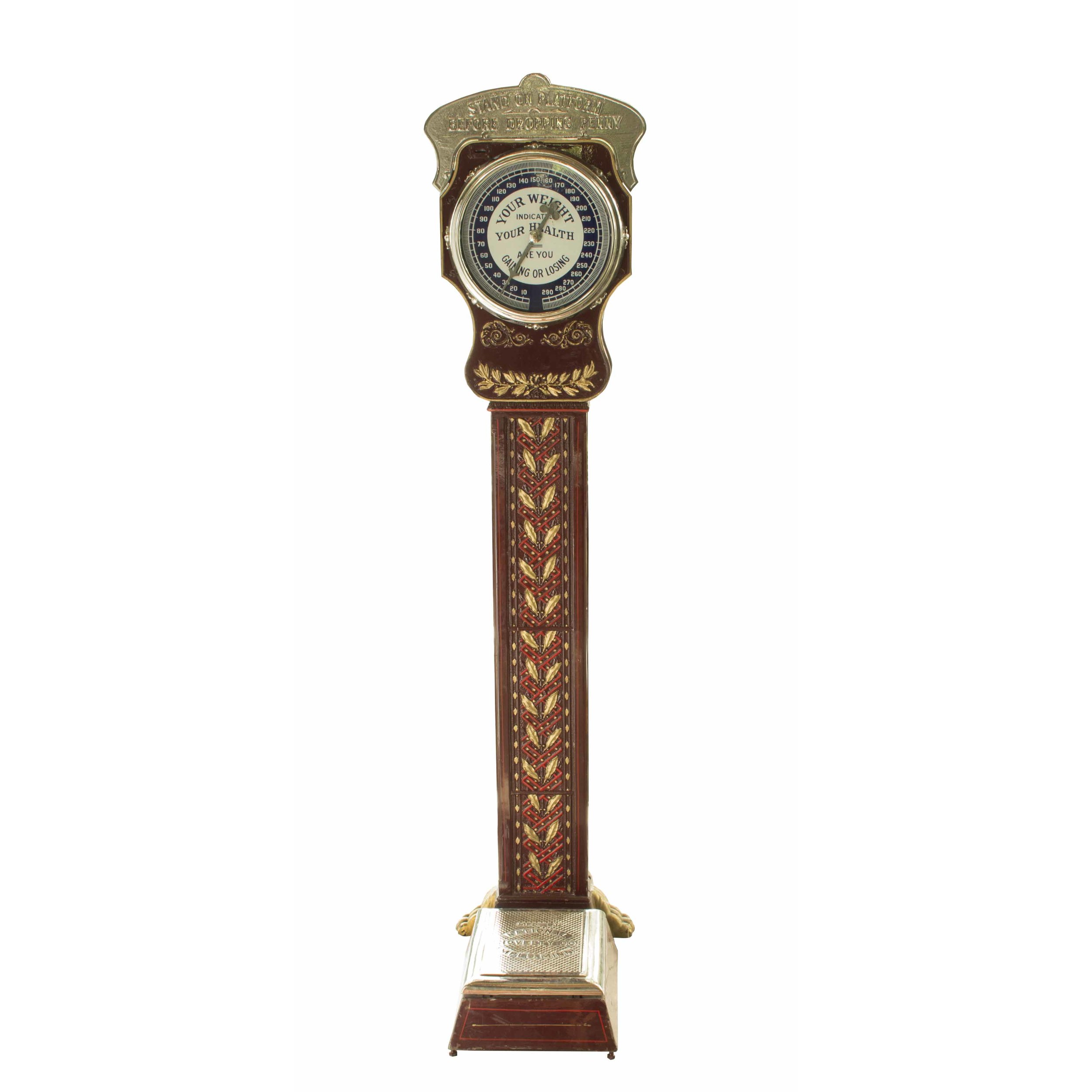 Coin Operated National Novelty Penny Scale | Witherell's Auction House