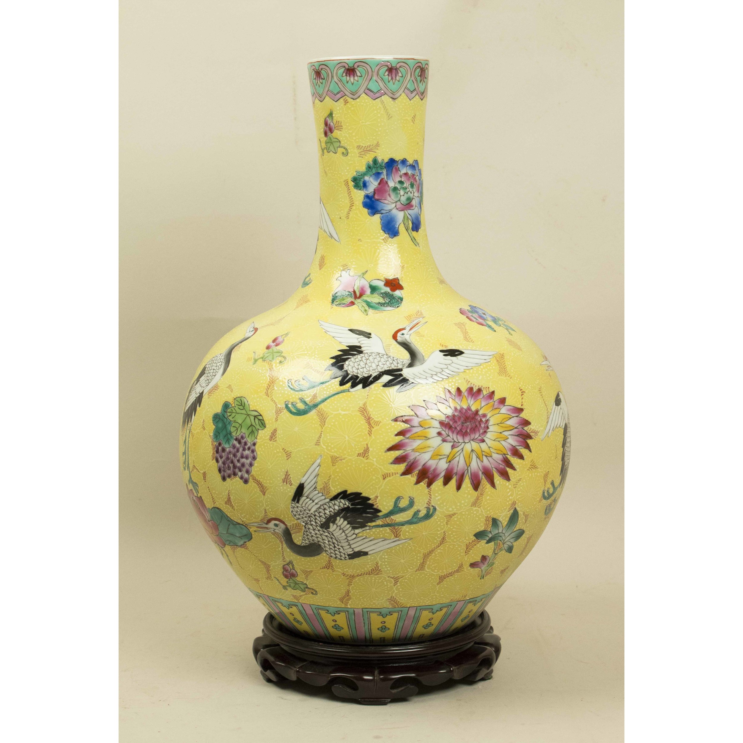 Chinese Yellow Vase | Witherell's Auction House
