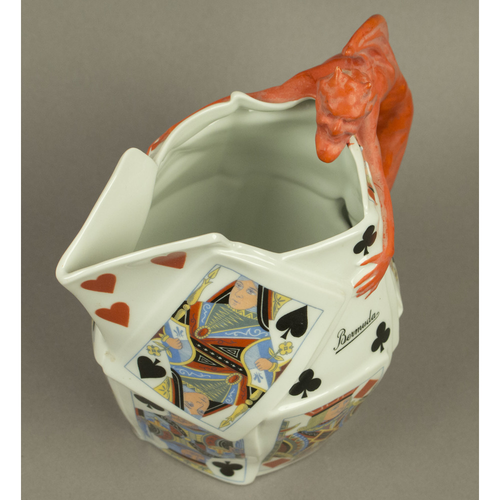 Royal Bayreuth Porcelain Playing Card Pitcher | Witherell's Auction House