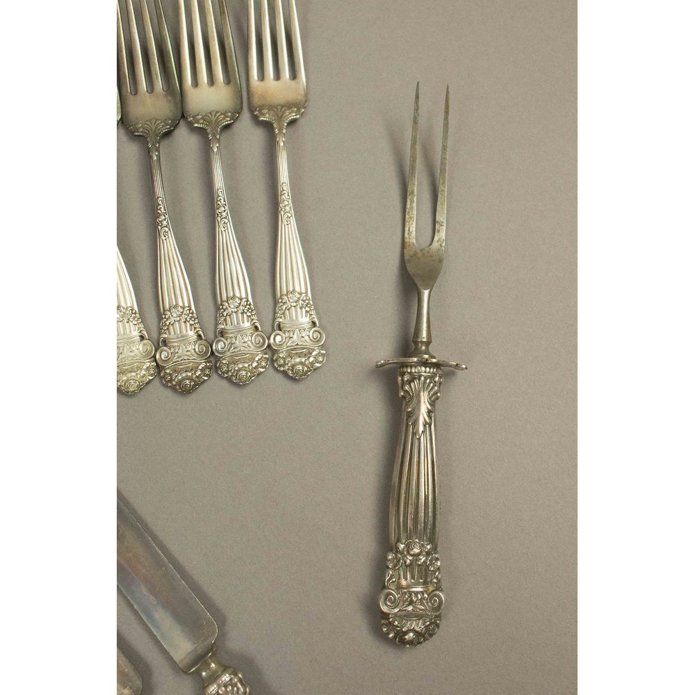 45 Piece "Georgian" Sterling Silver Flatware Set by Towle, 1898 ...
