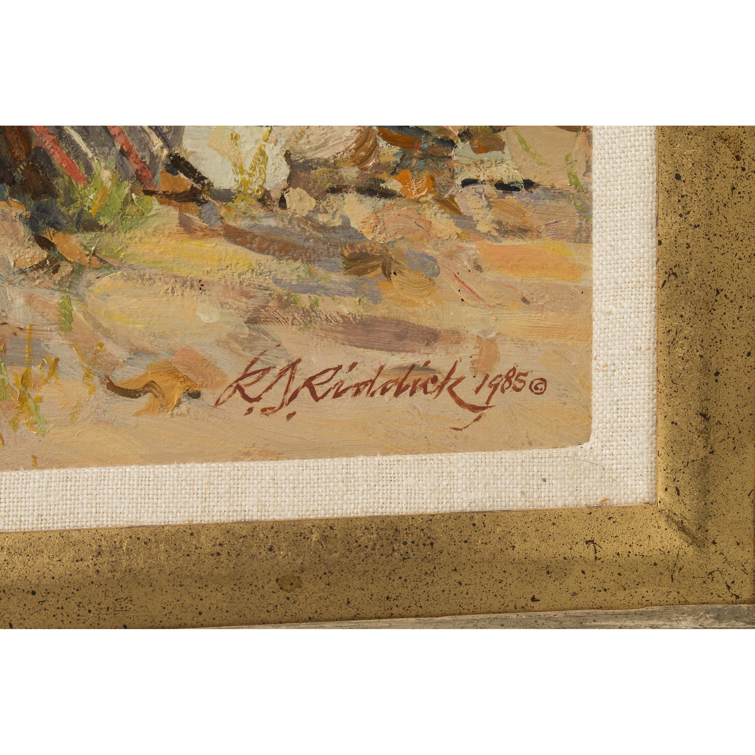 R.S. Riddick Painting, "The Shady Rest, 1985" | Witherell's Auction House