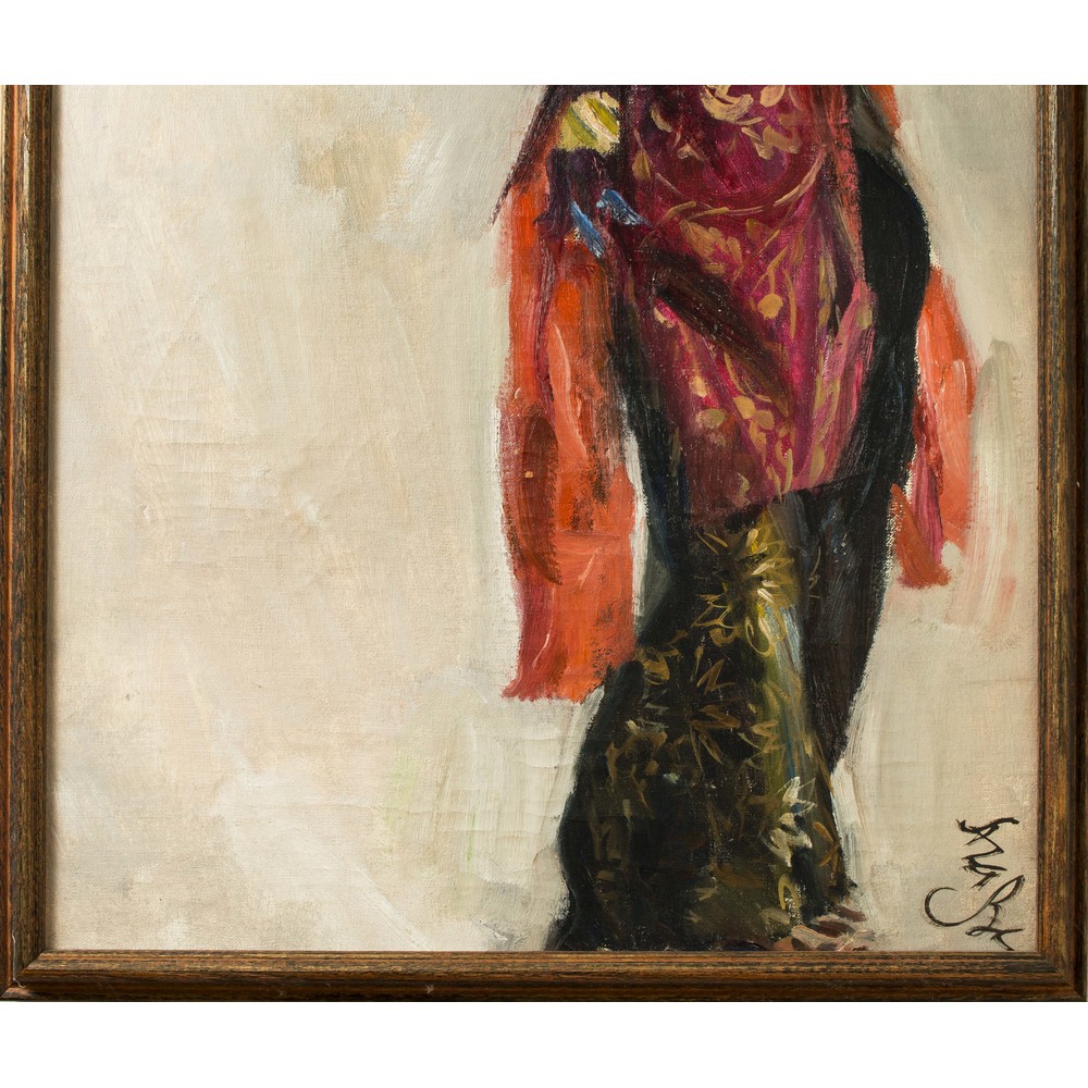 Roland Strasser (Austrian, 1885-1974) Painting of a Balinese Dancer ...