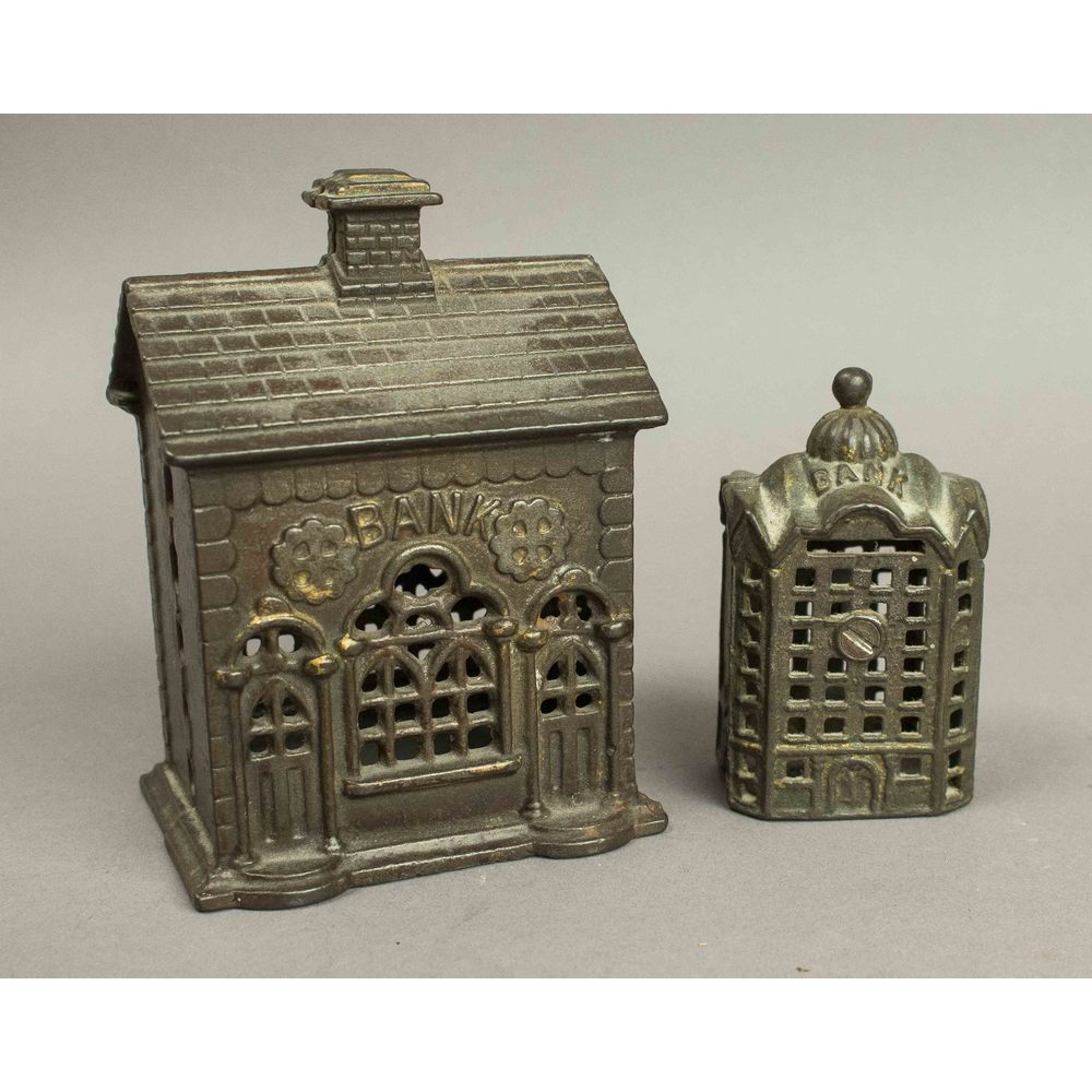 4 Cast Iron Still Banks | Witherell's Auction House
