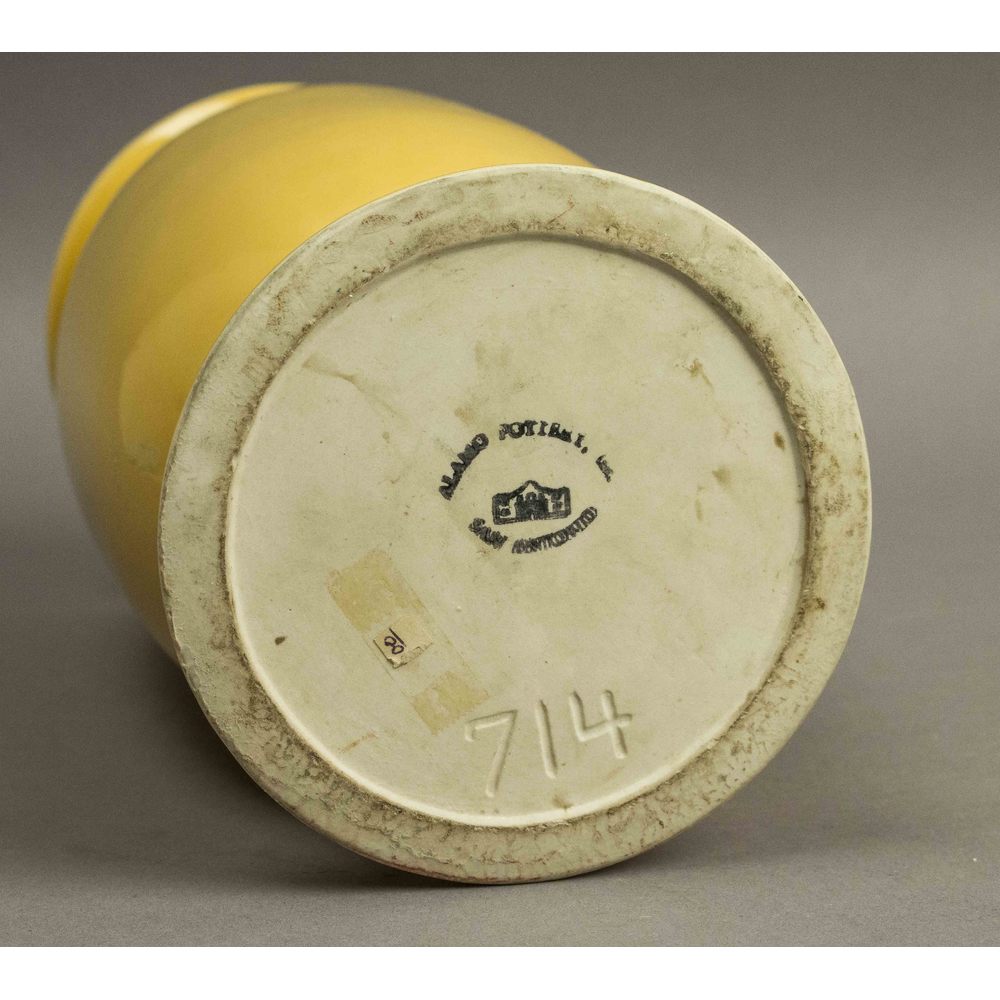 Alamo Yellow Pottery Vase, #714 | Witherell's Auction House