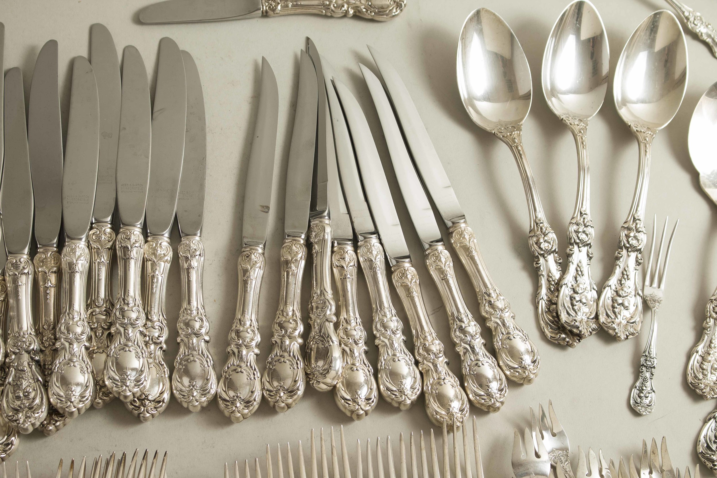 121 Piece Reed & Barton Sterling Flatware, "Francis I" Pattern ...