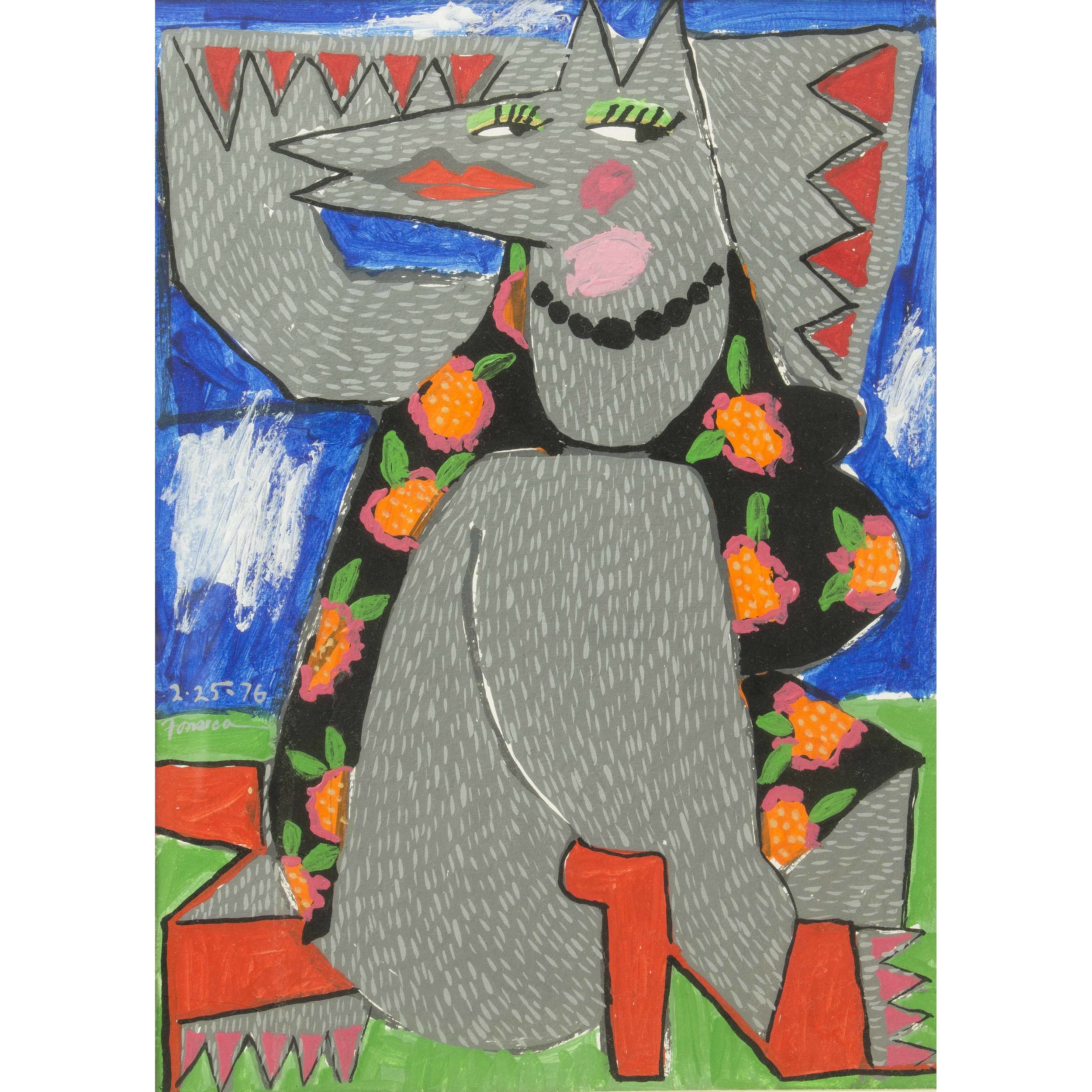 Two Harry Fonseca (California, 1946-2006) Paintings | Witherell's ...