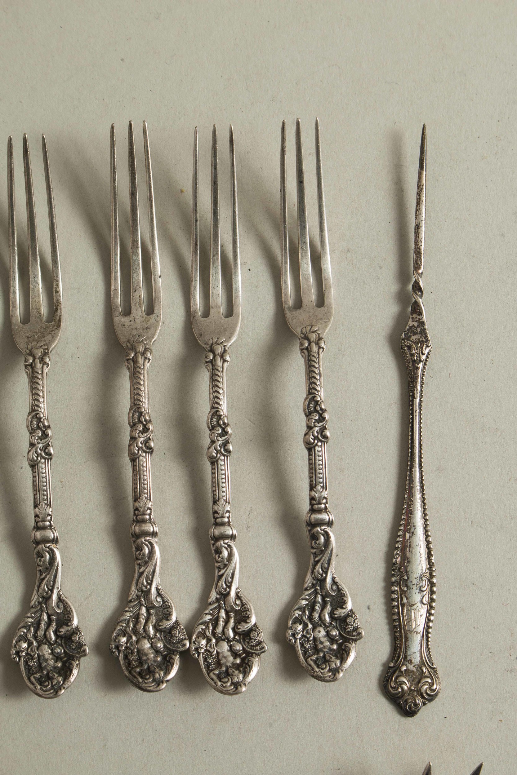 Assorted Sterling Silver Forks & Pick | Witherell's Auction House