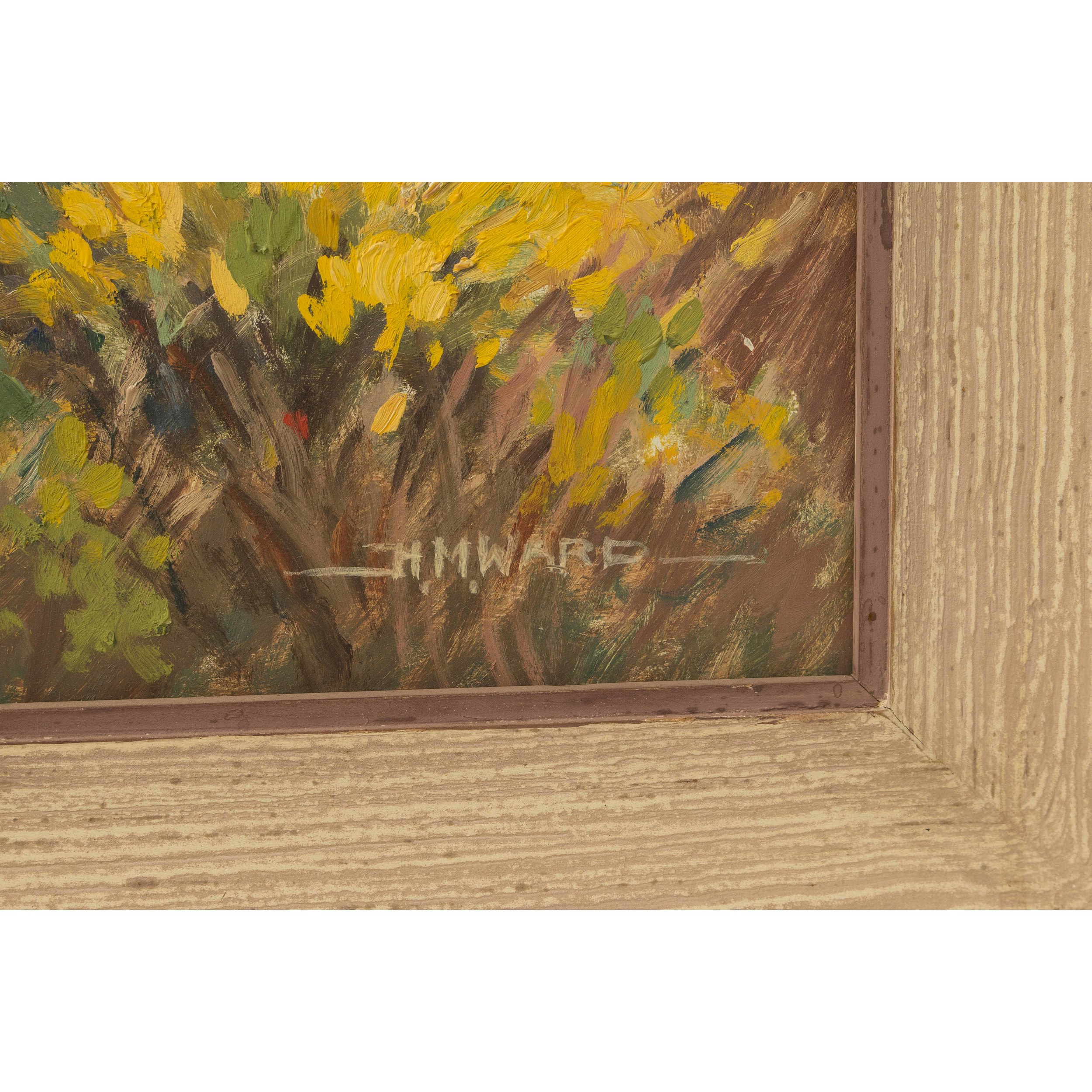 Harold Ward (California, 1889-1973) Painting, "Yellow Bushes ...