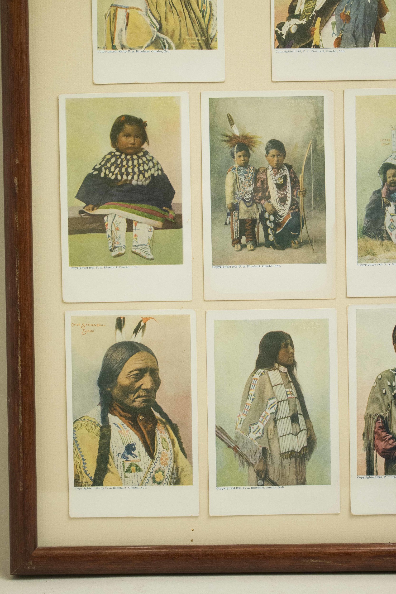 11 Framed Native American Postcards | Witherell's Auction House