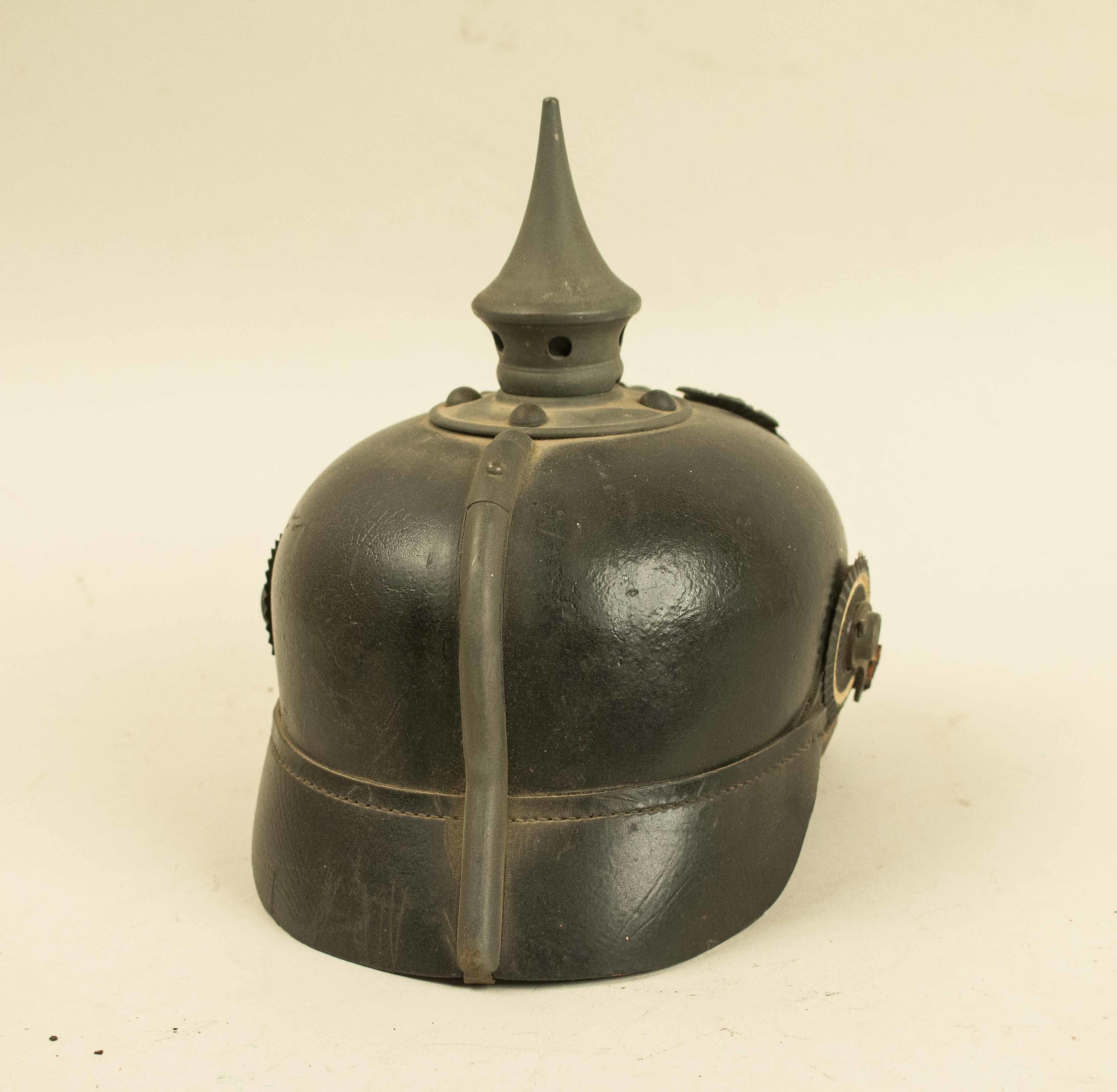 Imperial German Prussian enlisted spiked helmet | Witherell's Auction House