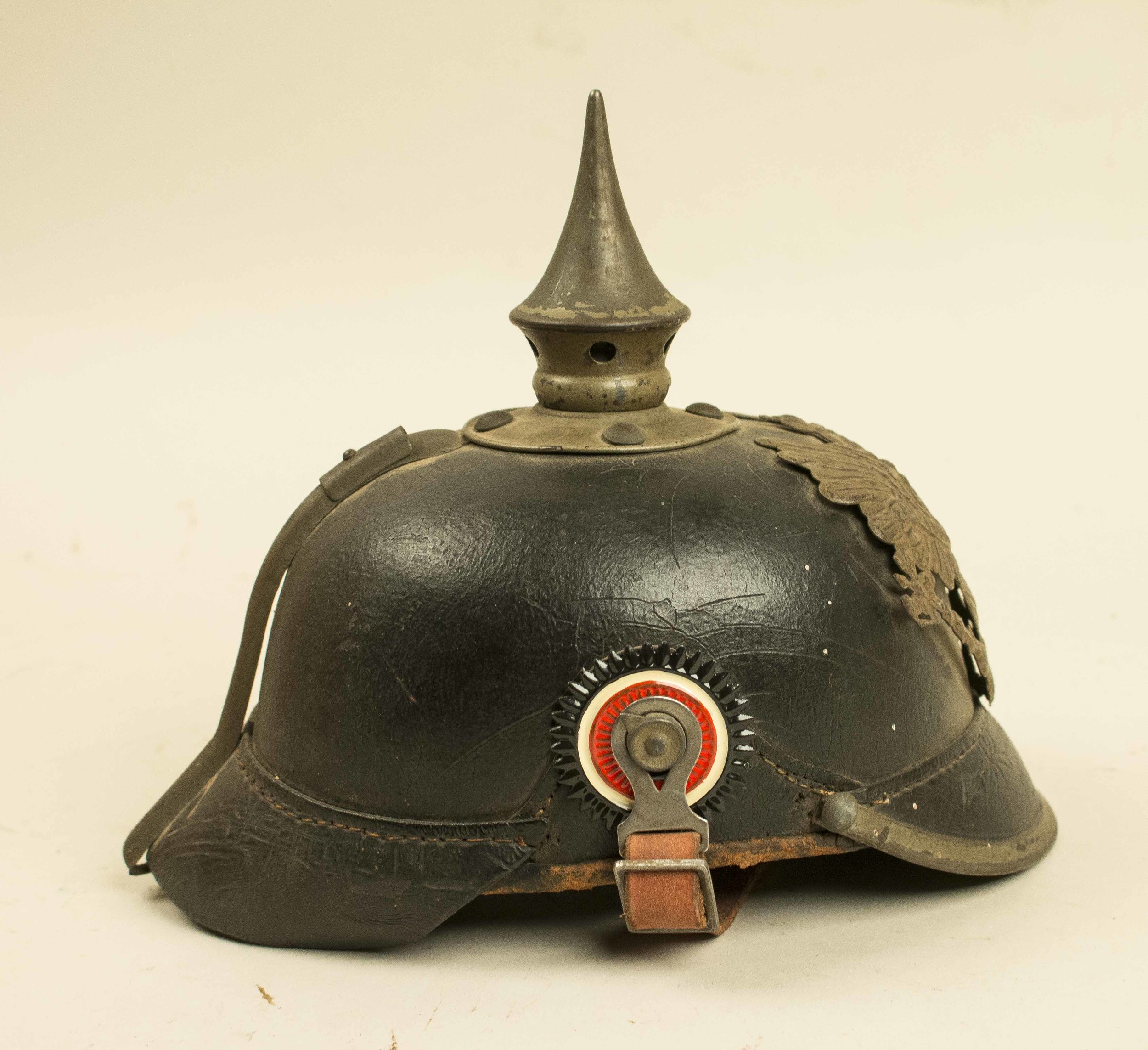 Prussian brass mounted spiked helmet | Witherell's Auction House