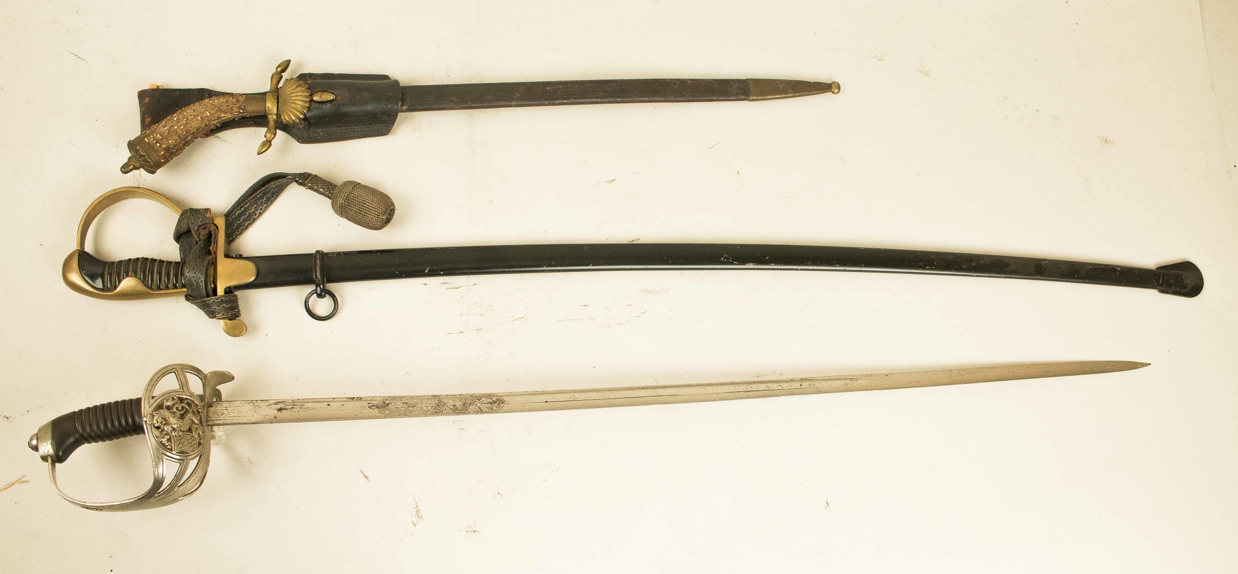 3 Imperial German Swords: Cavalry Saber, 1889 Cavalry Sword, and ...