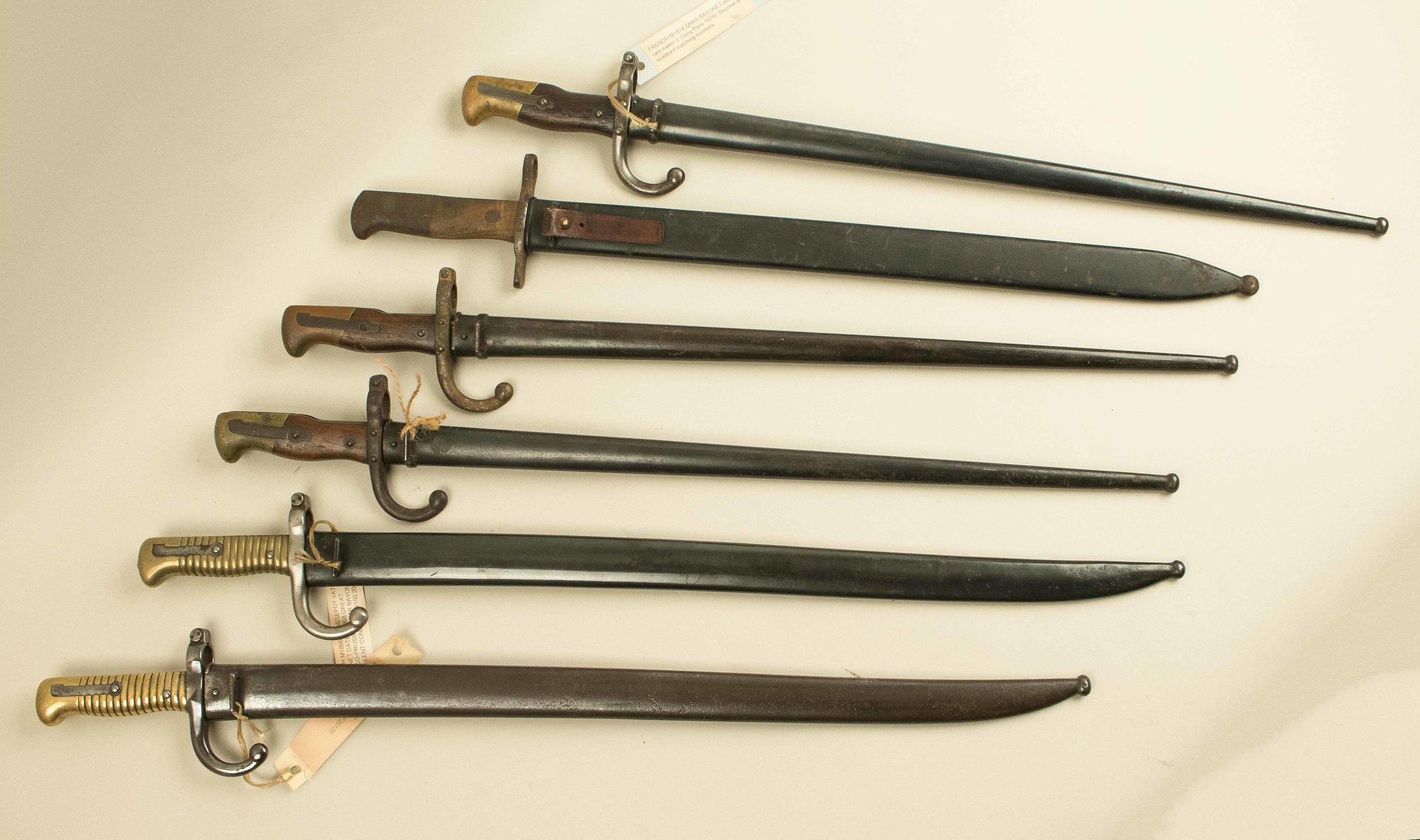 6 Excellent European Saber Bayonets | Witherell's Auction House