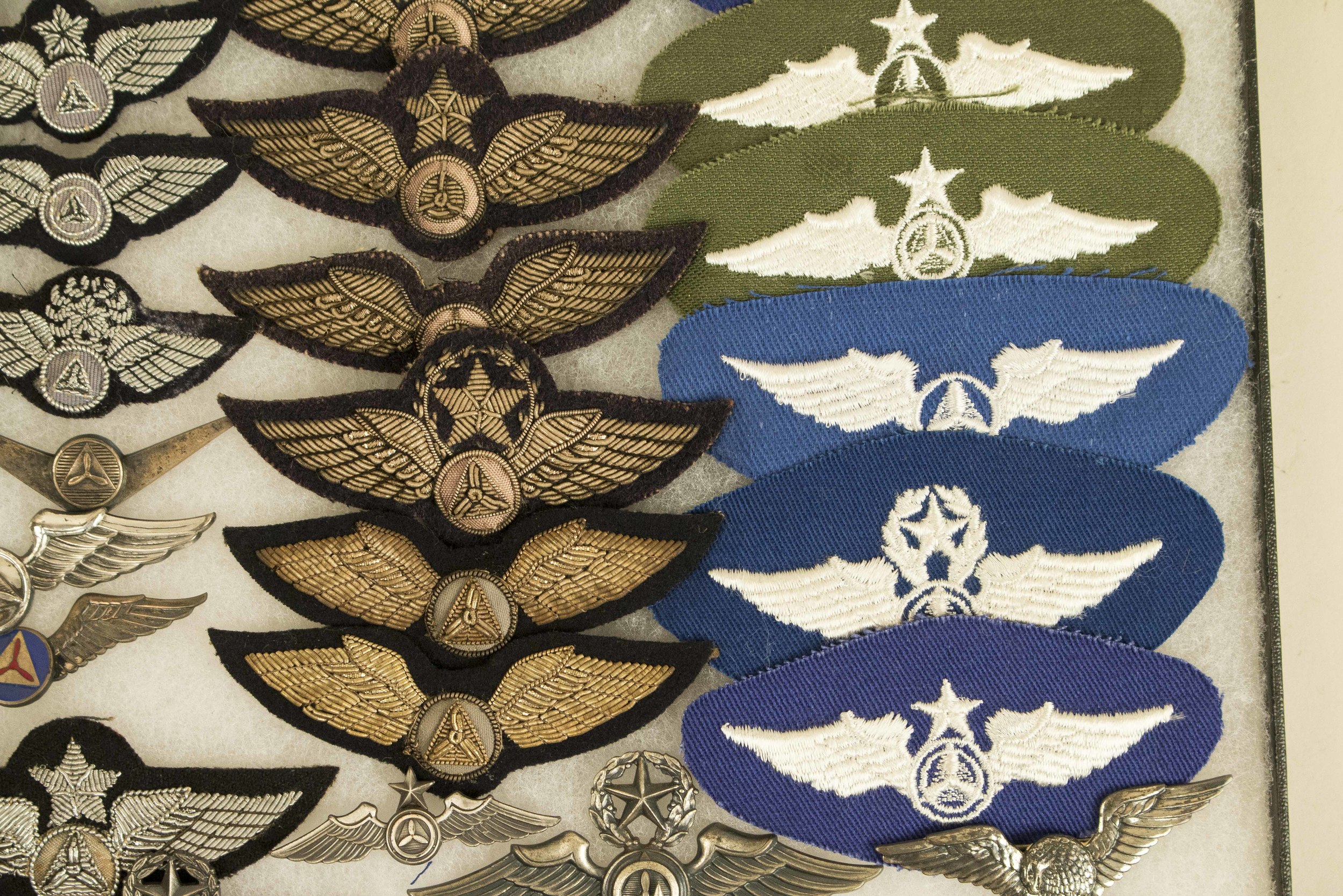 Civil Air Patrol Wing and Badge Collection, some sterling, plus USAAC ...