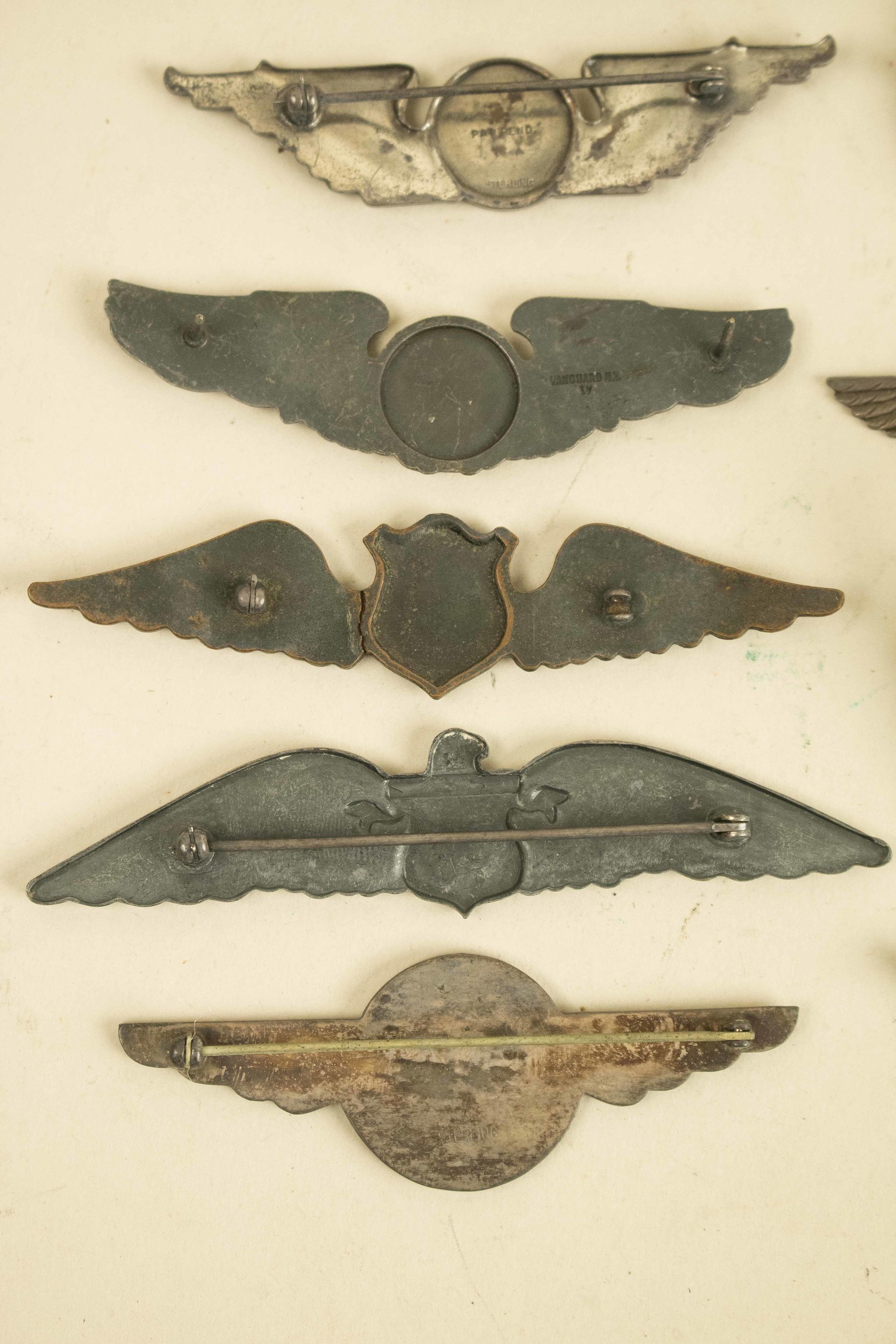 WWII ATC and other non-Army Flight Wings and Badges, rare, some in ...