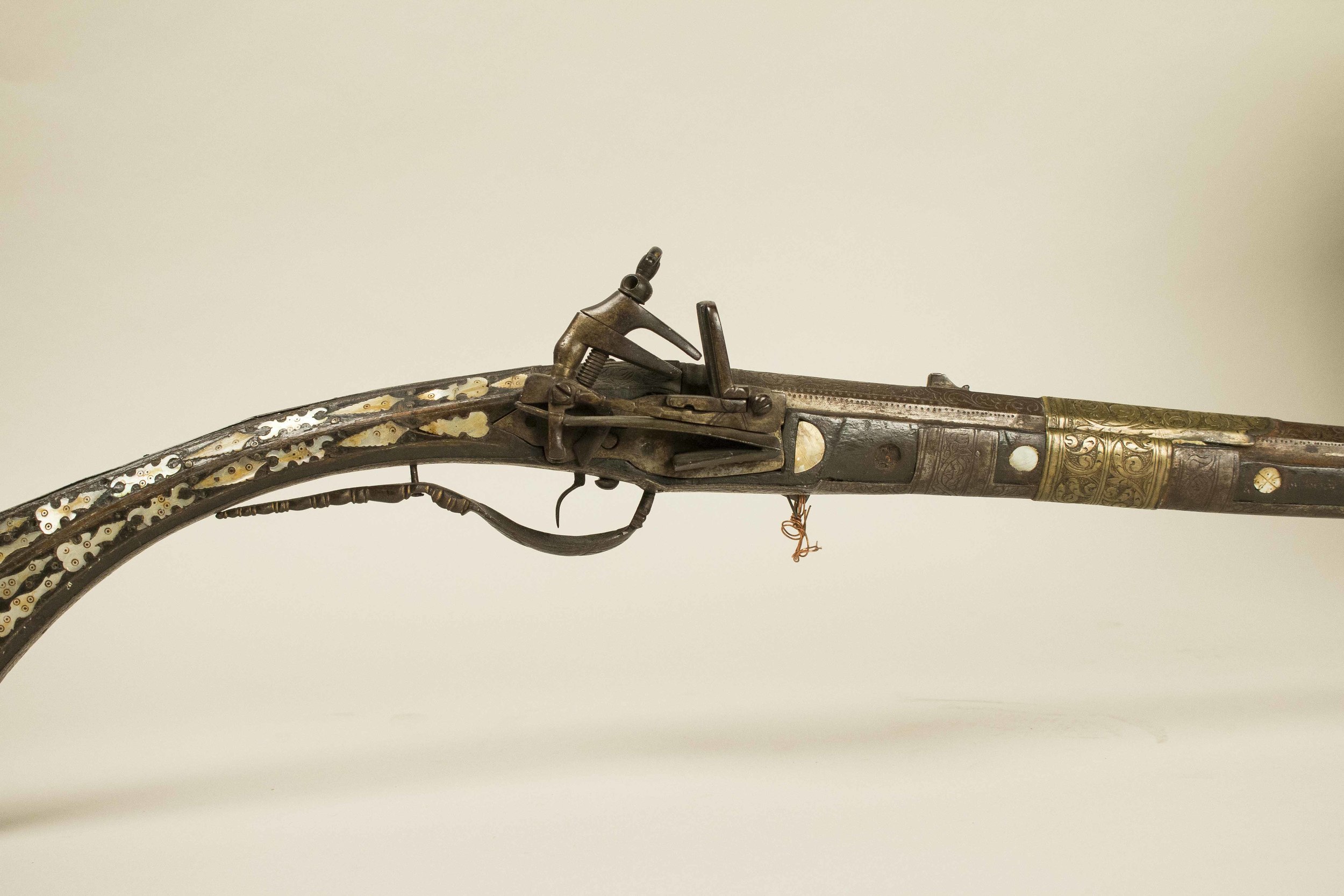 Another, very early Jezail, Miguelet lock musket, superbly tooled ...