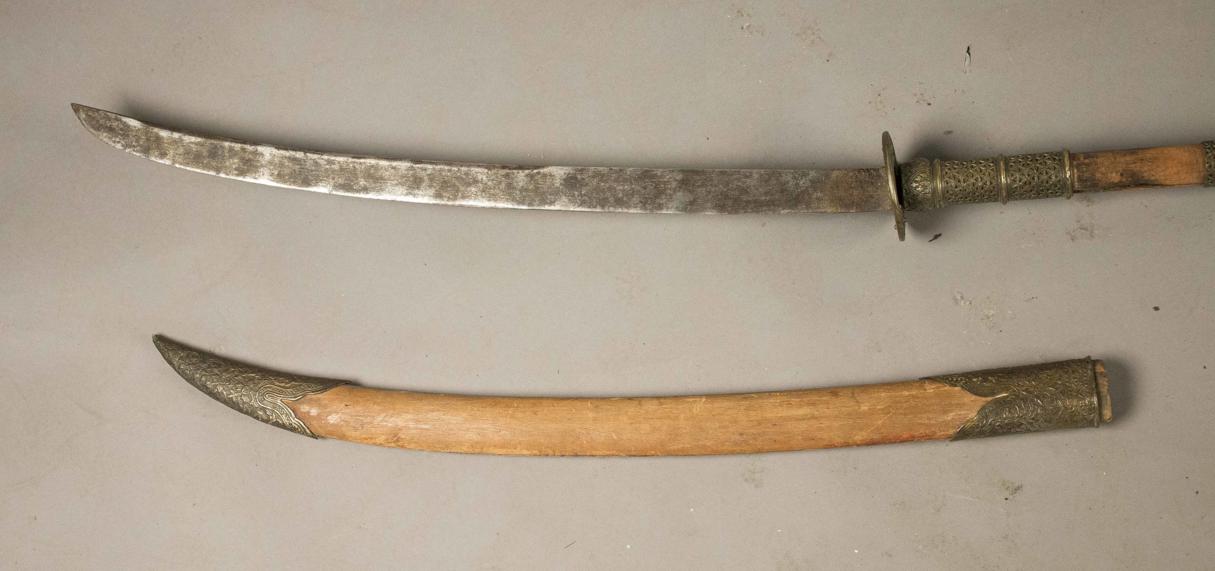 A Chinese Guandao Pole Arm, similar to a Naginata, Very Early and Fine ...