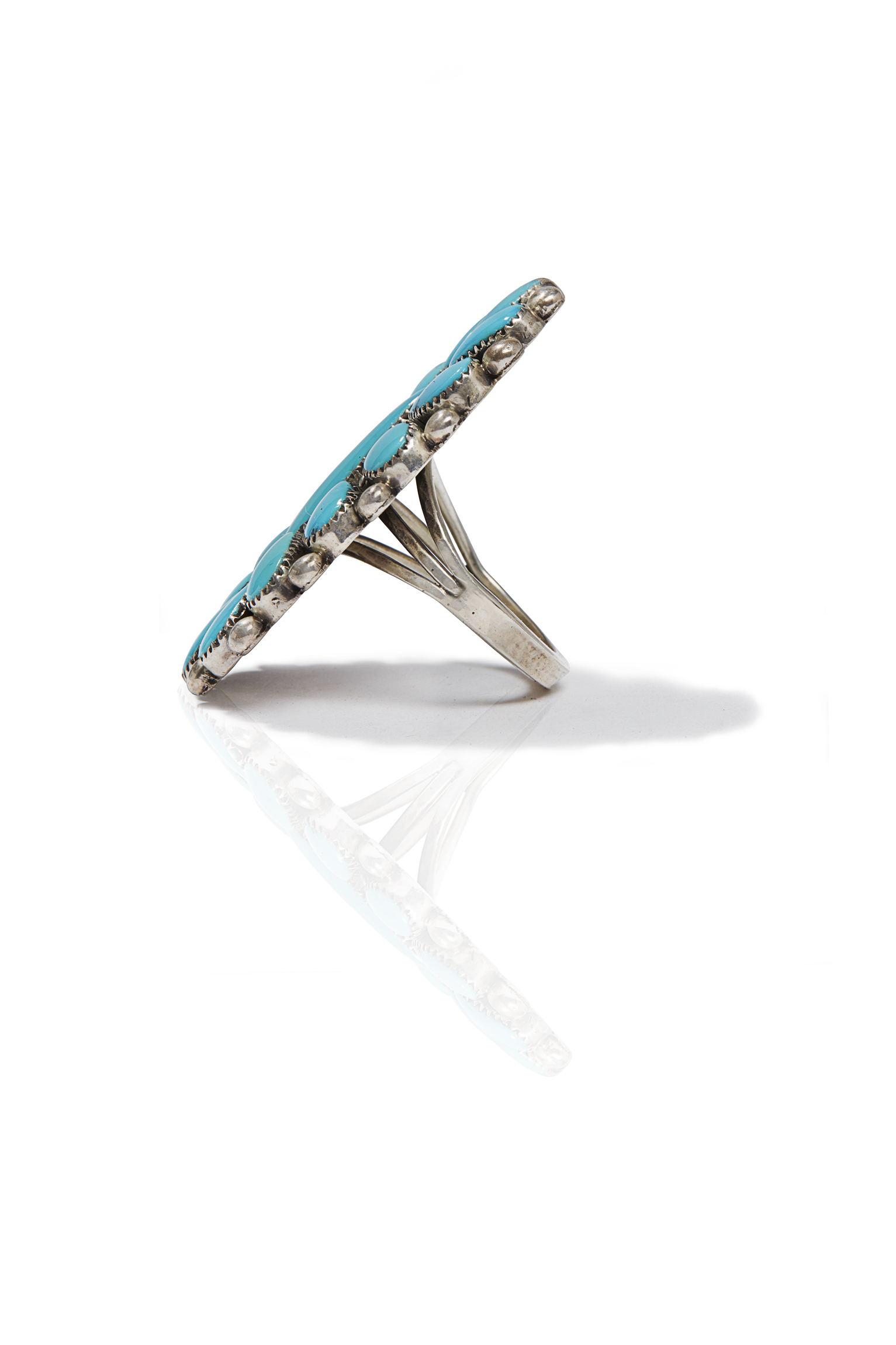 Alice Quam (Zuni) Silver Turquoise Belt and Ring | Witherell's Auction ...