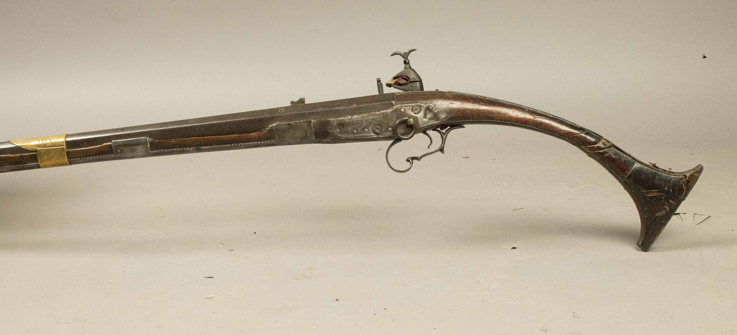 Jezail, exceptional Arab musket with Italian barrel and mounts ...