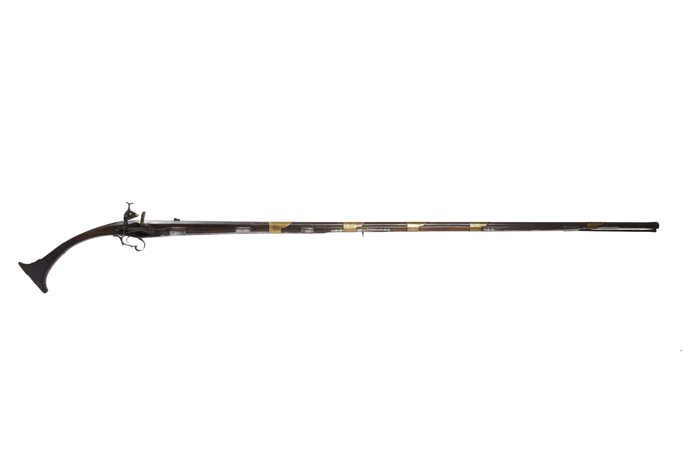 Jezail, exceptional Arab musket with Italian barrel and mounts ...