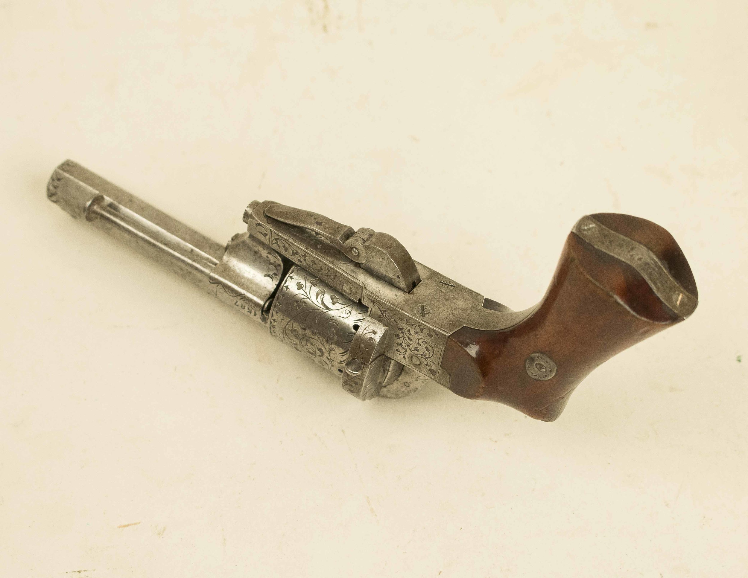 LeFaucheux a Paris pinfire pocket revolver, fully engraved, with ...