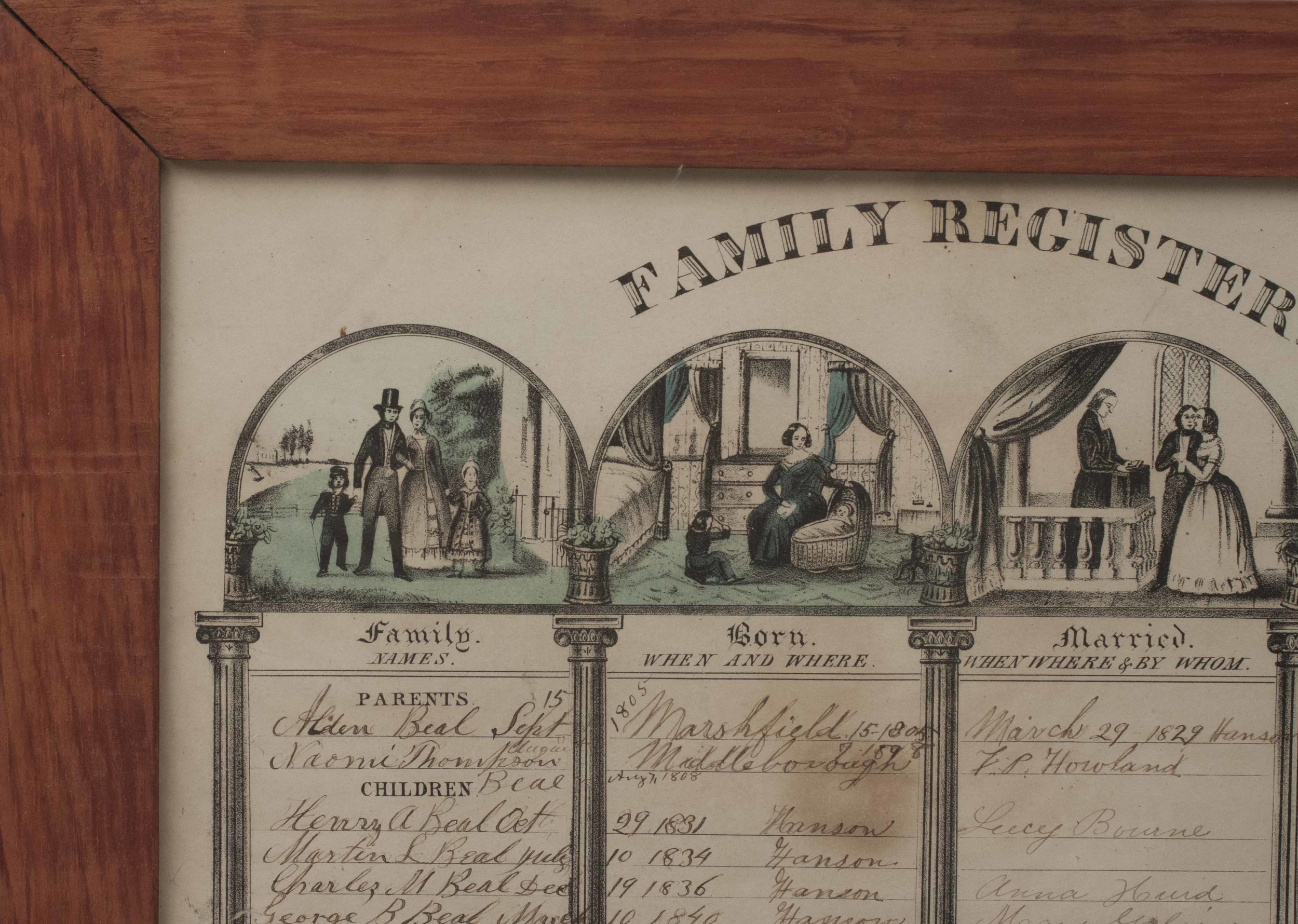 19th c Massachusetts Family Register | Witherell's Auction House
