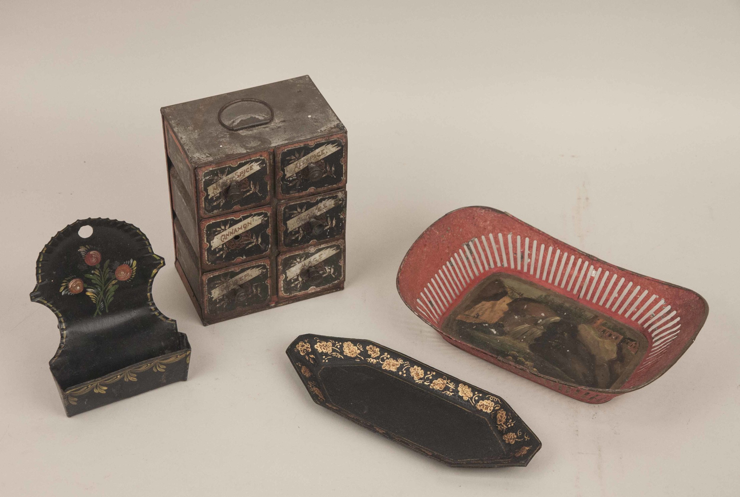 Assorted Painted Tin Items | Witherell's Auction House