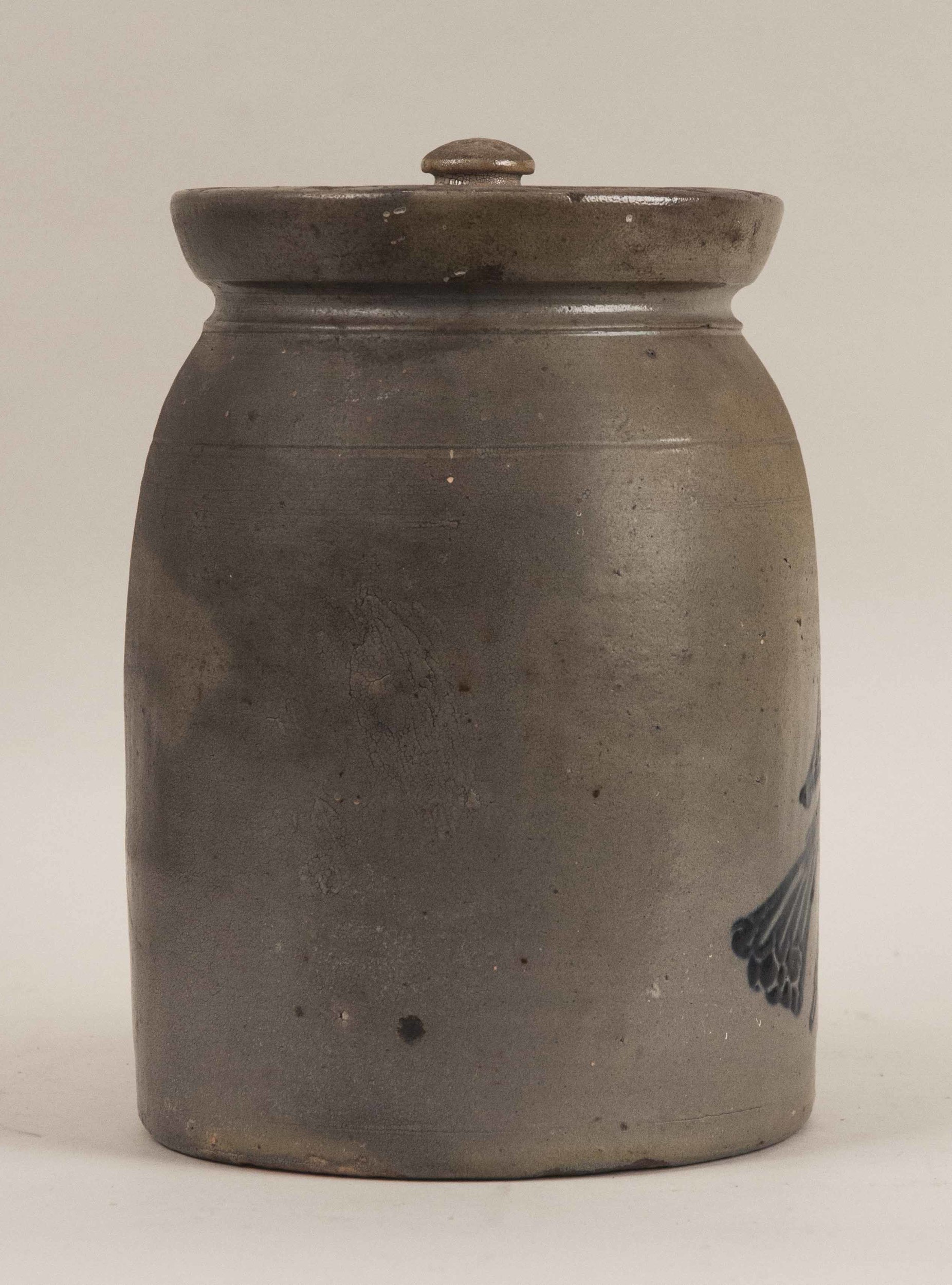2L Stoneware Lidded Crock | Witherell's Auction House