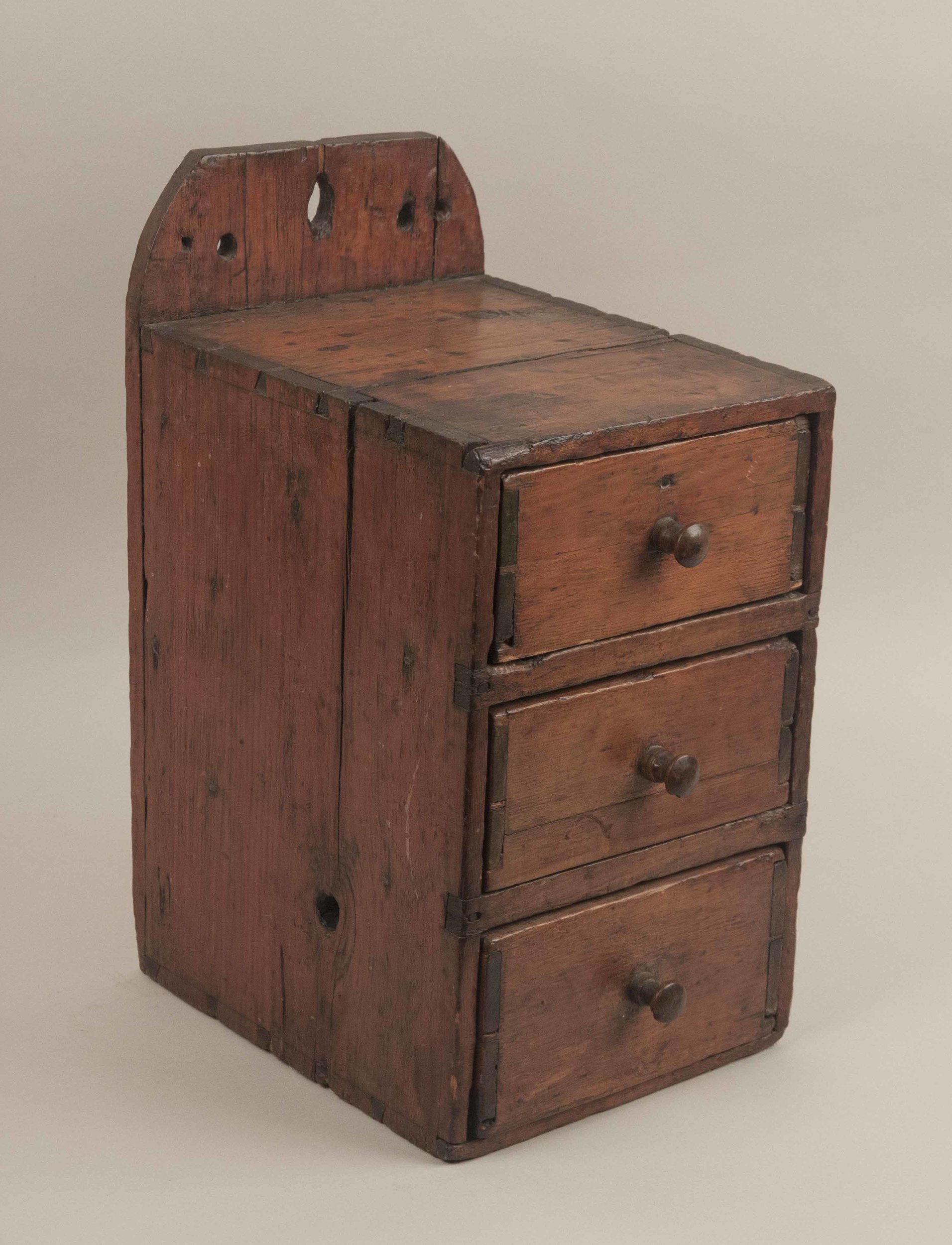 Small Hanging Wood Cabinet | Witherell's Auction House