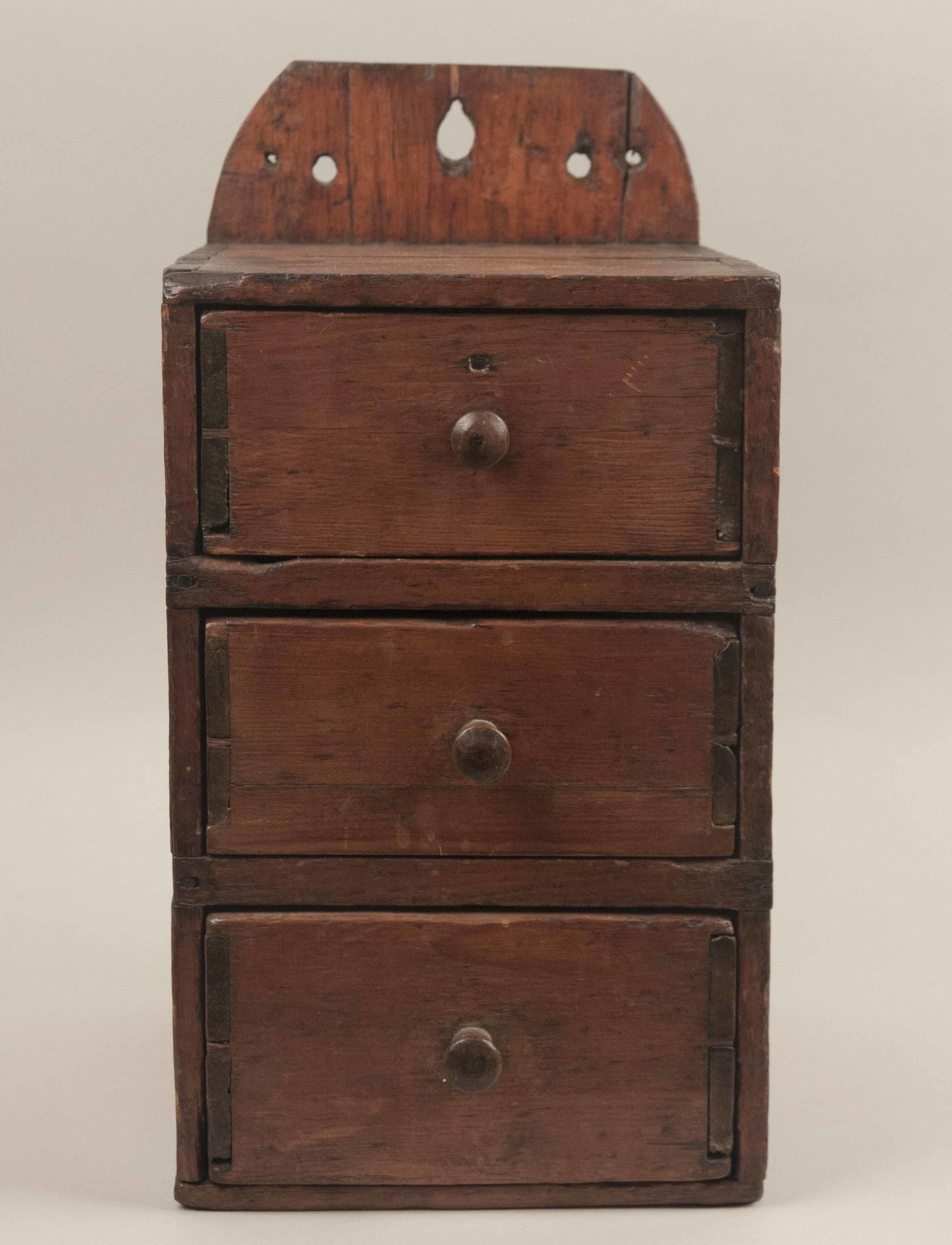 Small Hanging Wood Cabinet | Witherell's Auction House