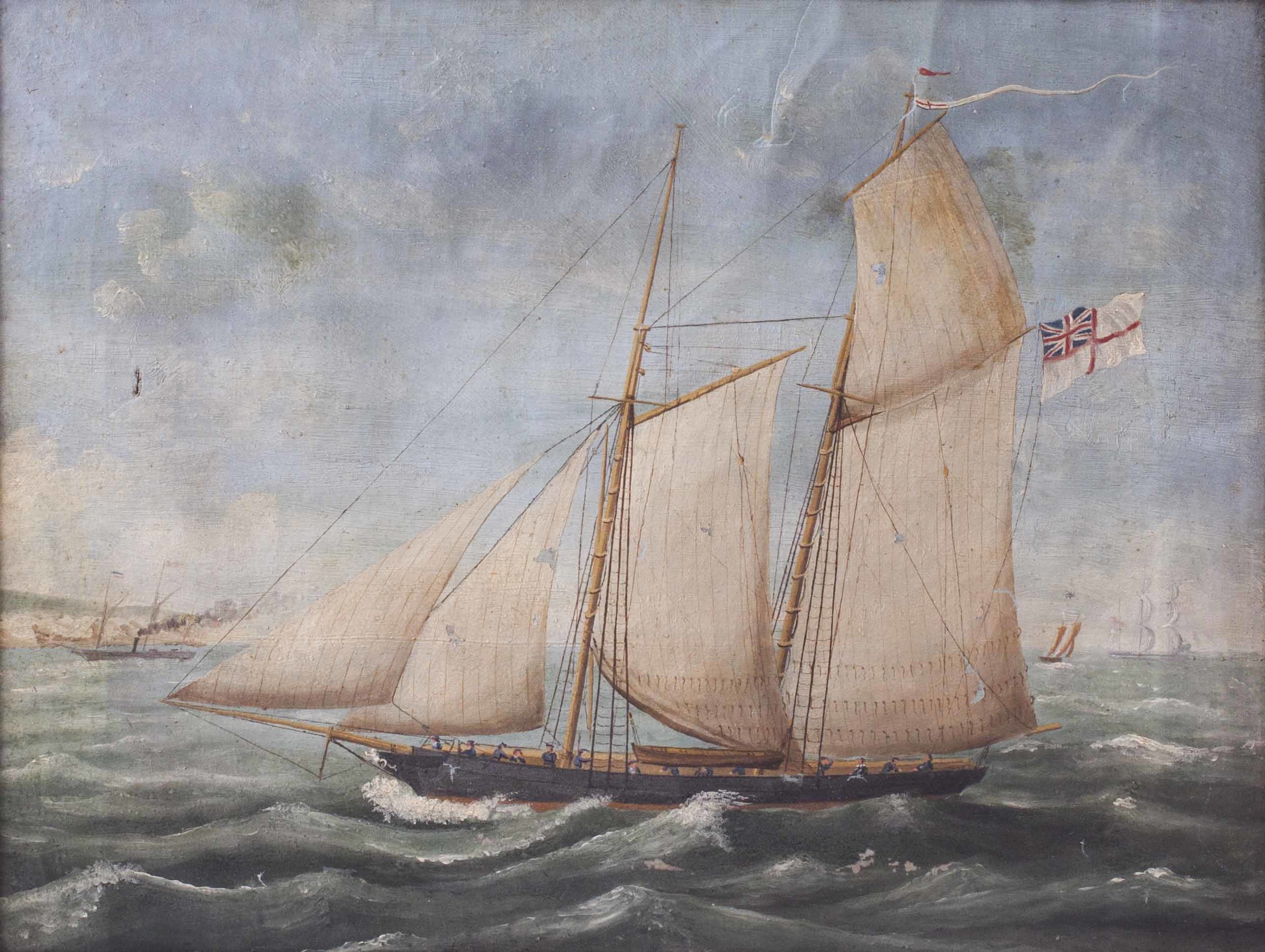 Painting of British Ketch, 19th Century | Witherell's Auction House