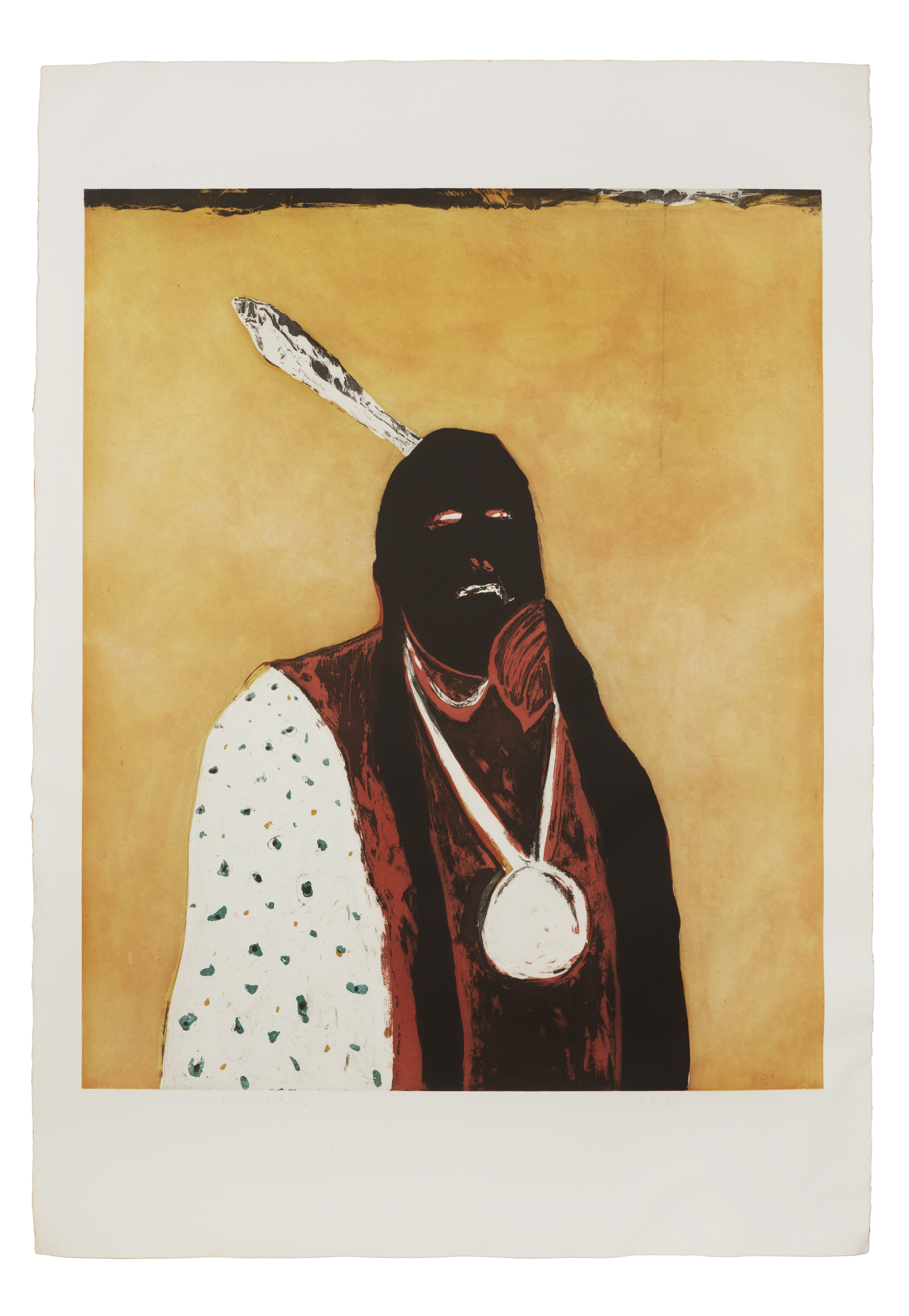 Fritz Scholder (1937-2005) Etching, Indian Portrait in Roma | Witherell ...