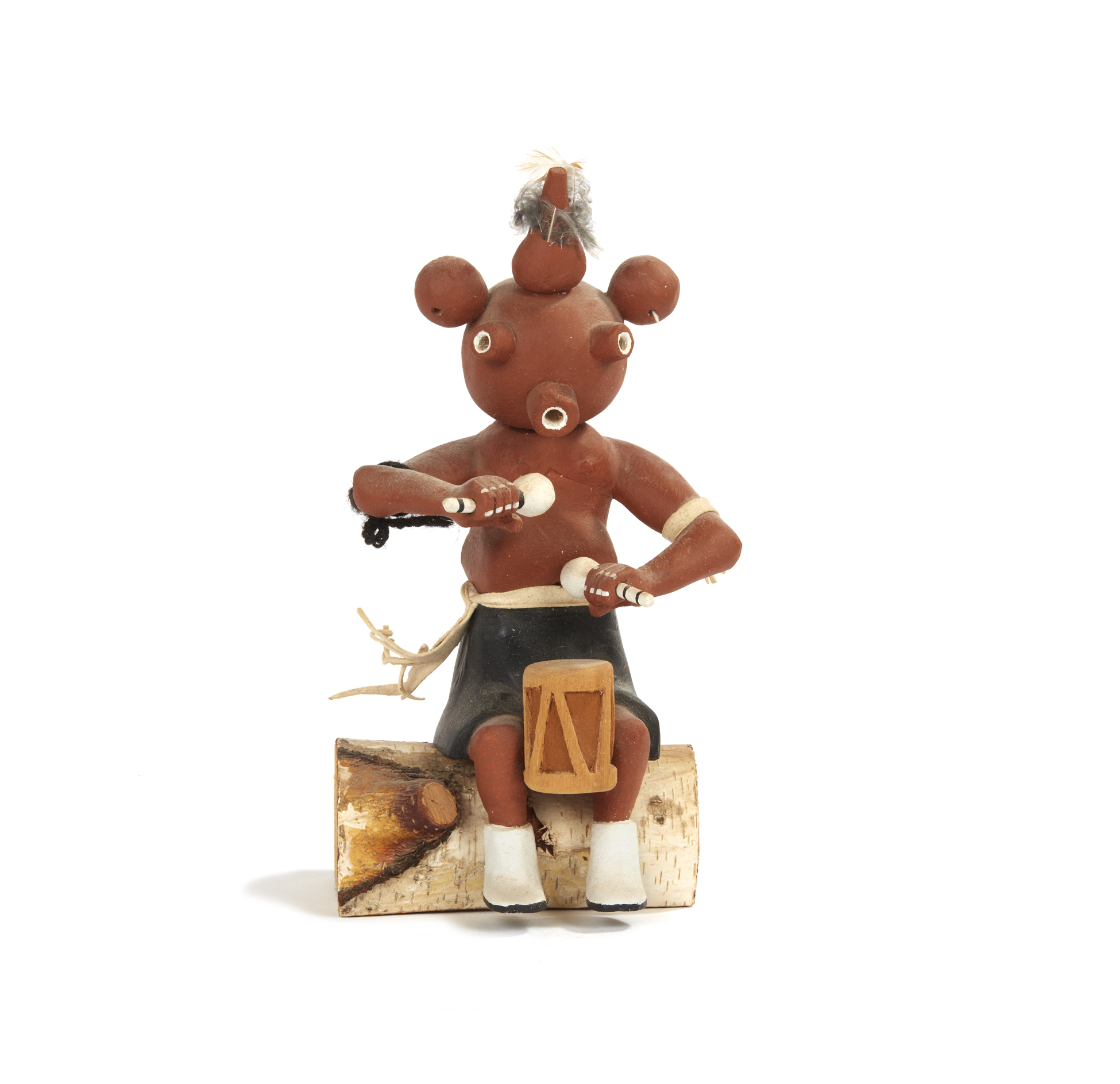 Hopi Drummer Mudhead Kachina "Pushun' Koyemsi" | Witherell's Auction House