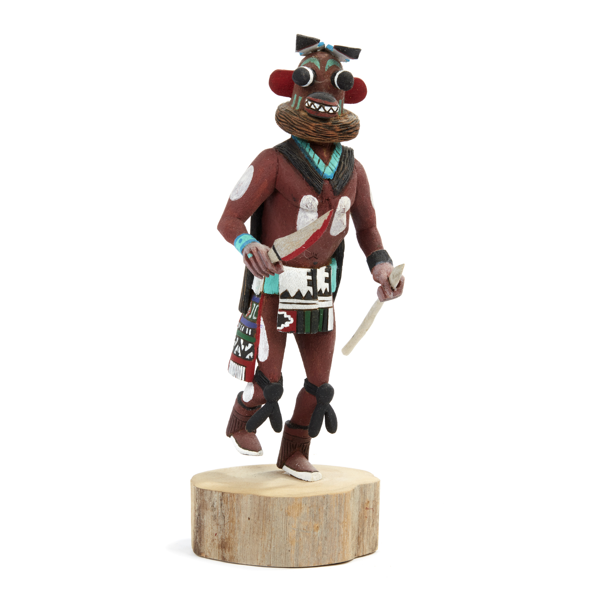 Hopi Priest Killer Kachina "Yowe" by Jasper Poola | Witherell's Auction ...
