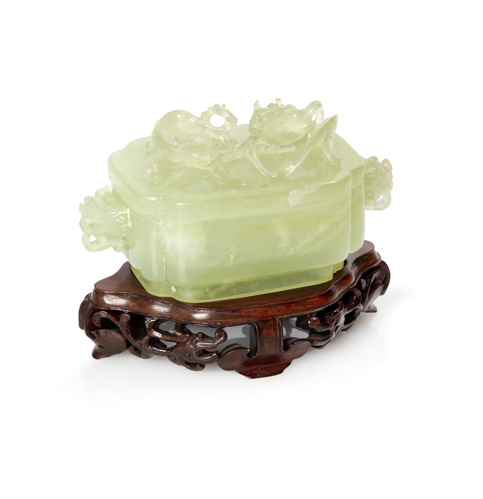 Chinese Jadeite Carved Box, 20th Century | Witherell's Auction House