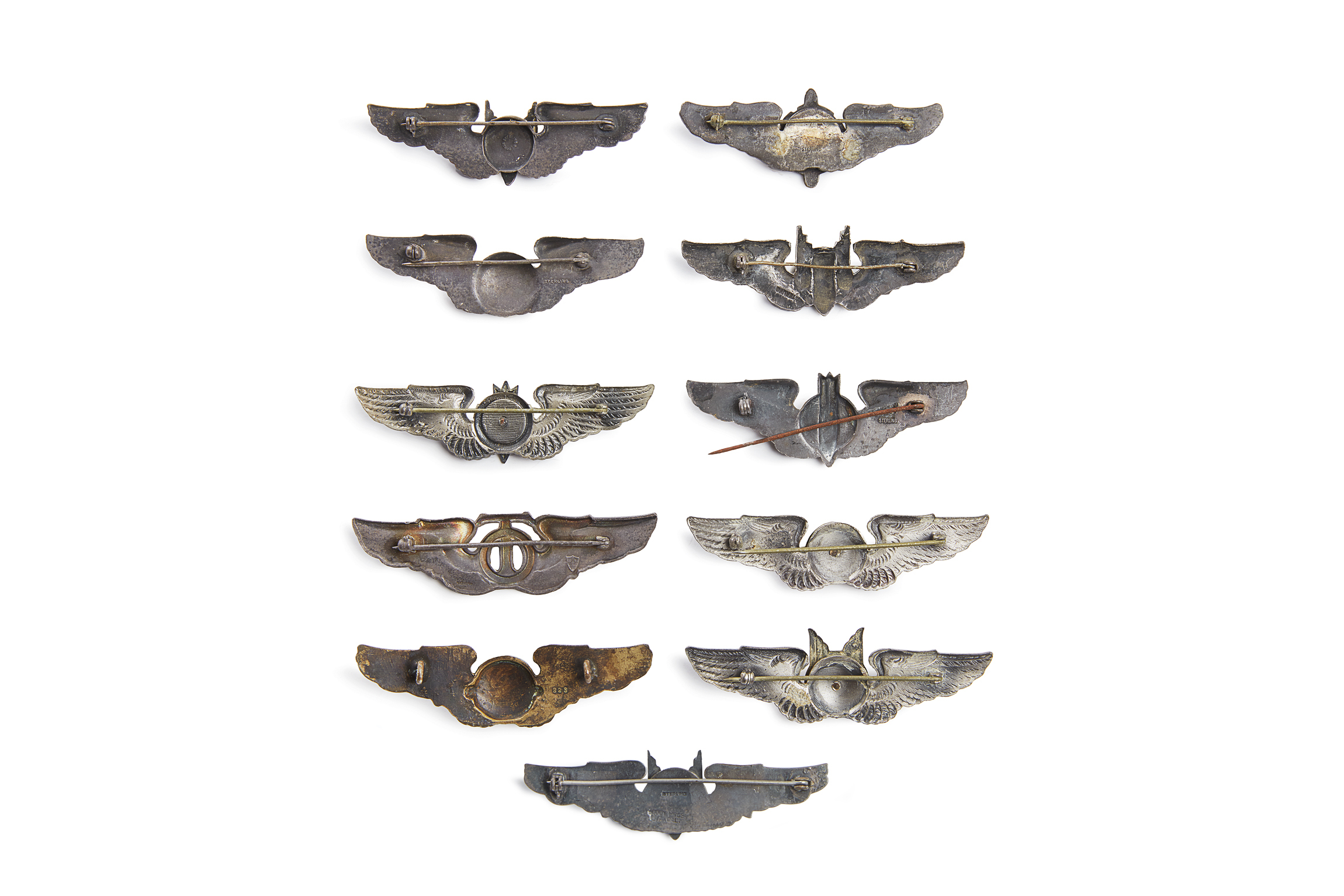 A Group of 11 U.S. Army Air Corps and U.S.A.F. Aviation Crew Wings ...