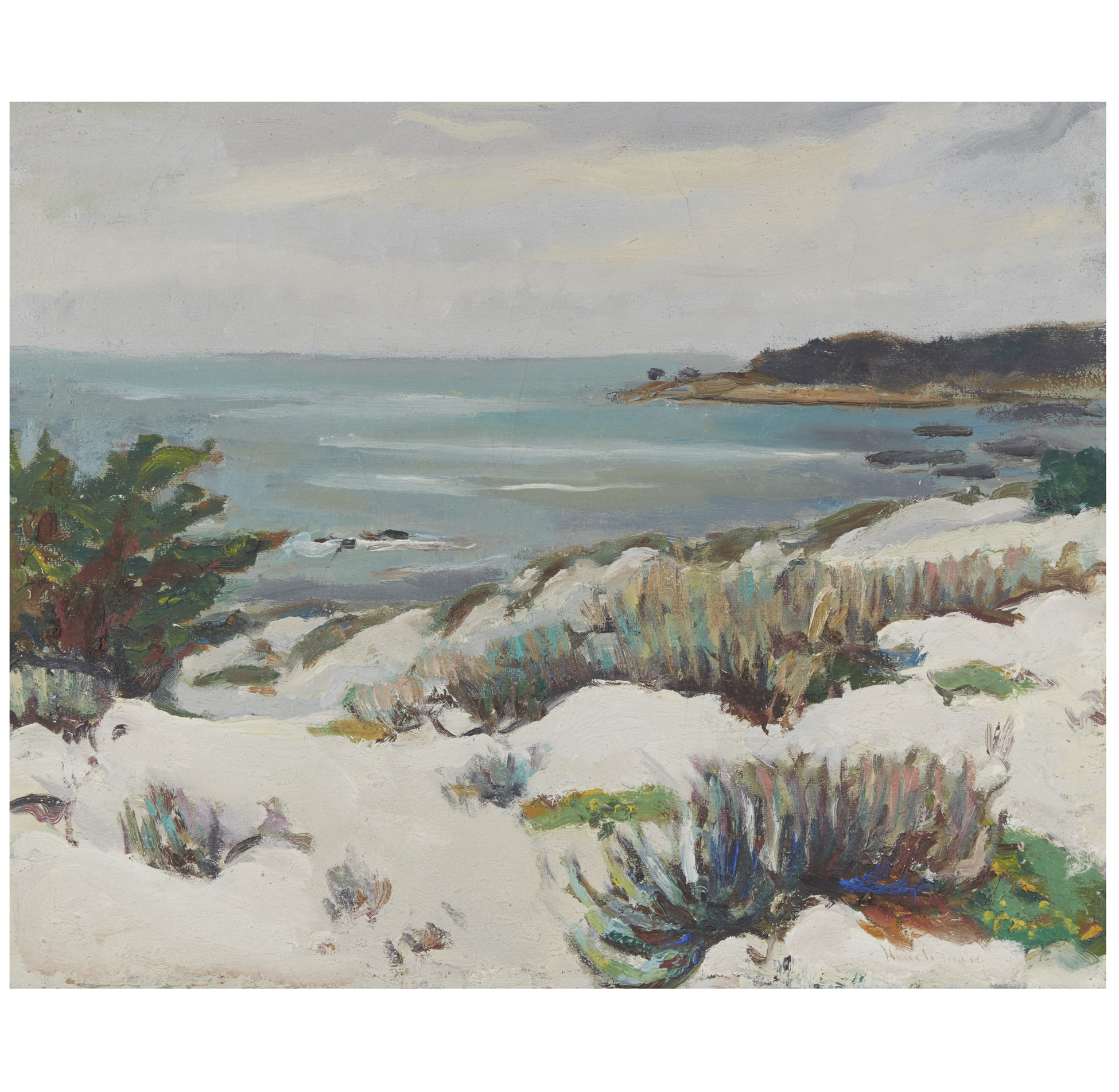John Hinchman (1884-1948) Painting, "Gray Day, Carmel" | Witherell's ...