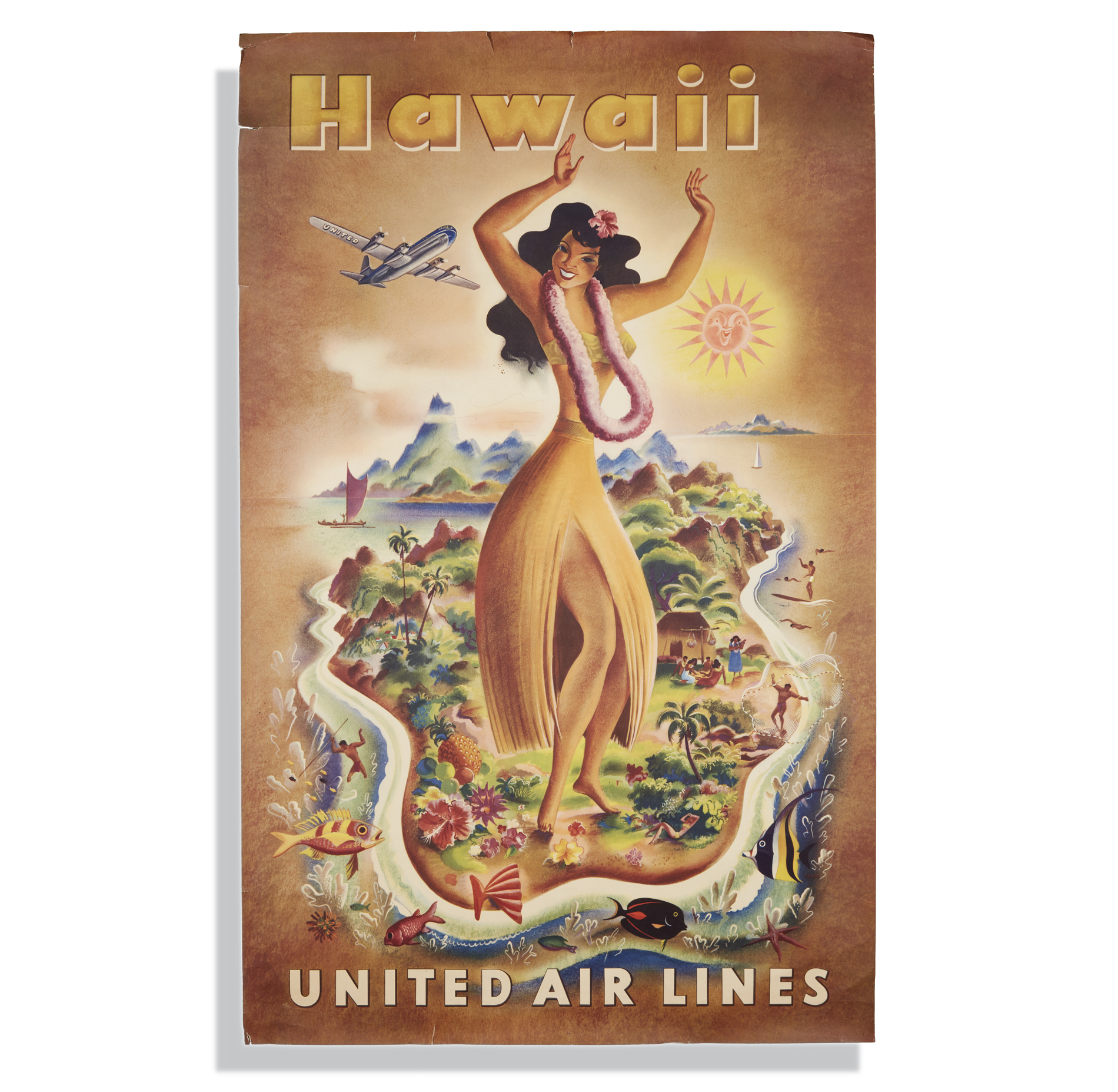 Robert Feher United Airlines Hawaii Poster | Witherell's Auction House