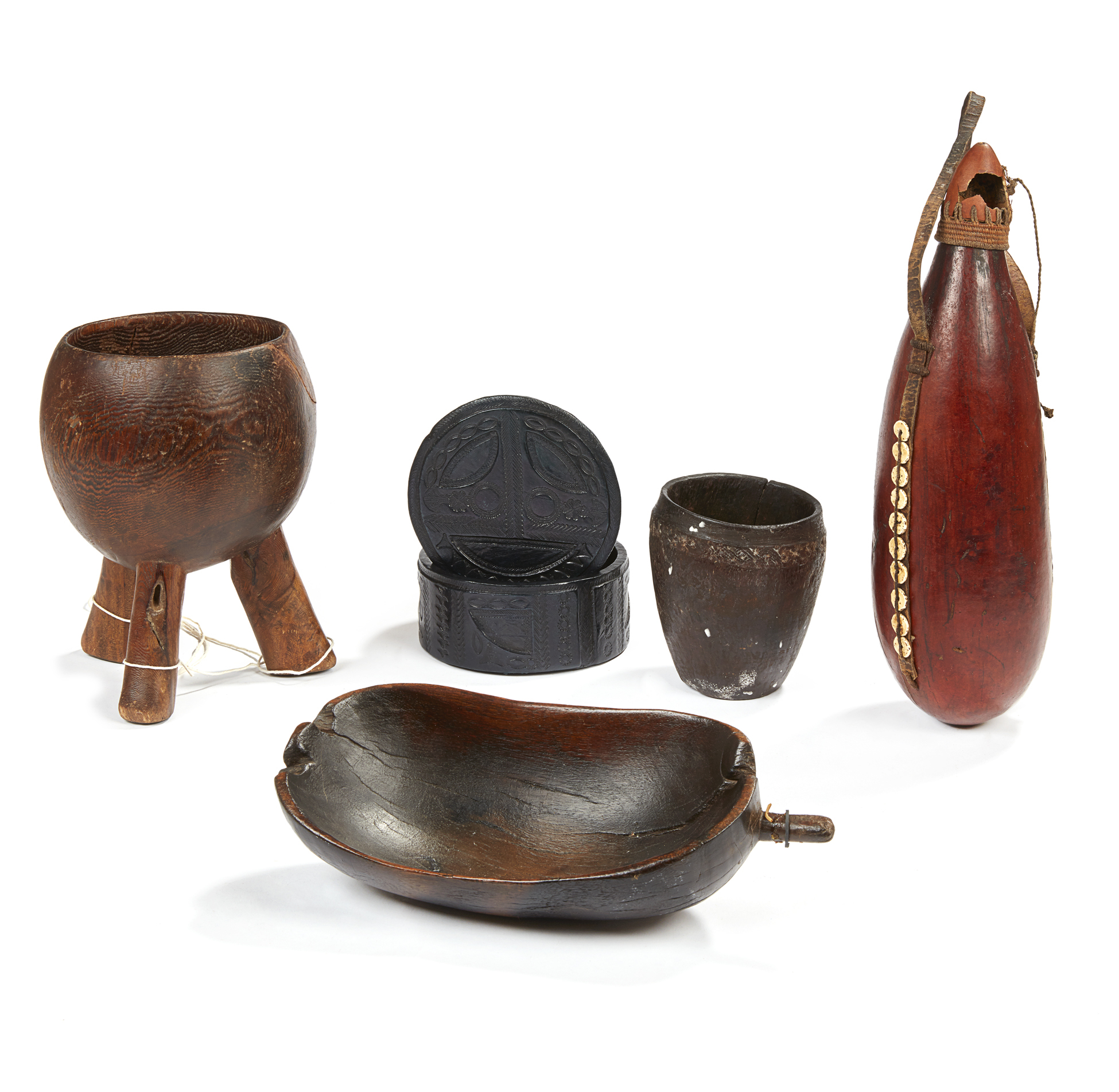 Kamba or Maasai Food Dish, Milking Container, Leather Box, Milk Gourd ...