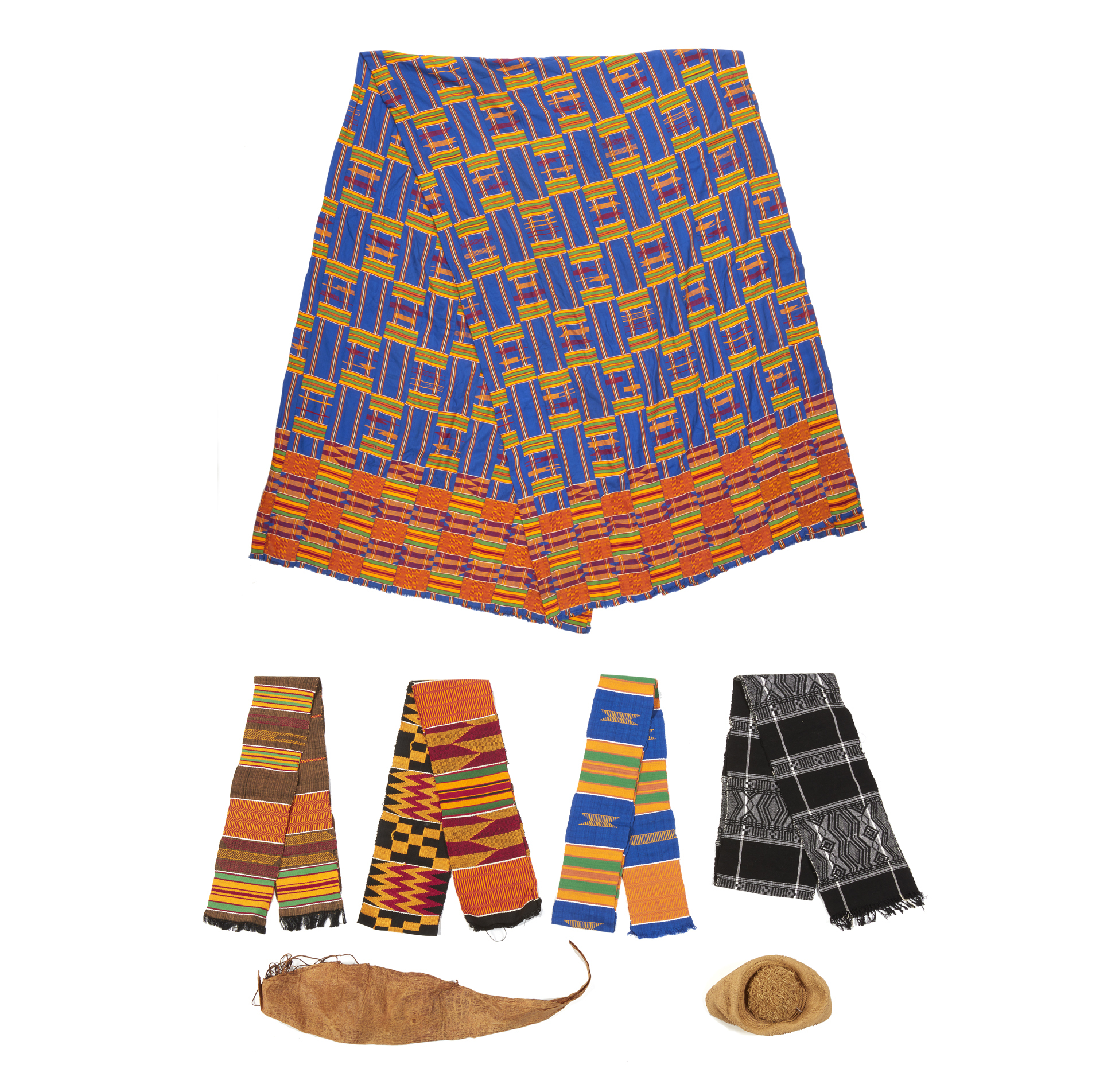 Ashanti, Ghana Full Kente Textile, Cantiago Island, Cape Verde Sash ...