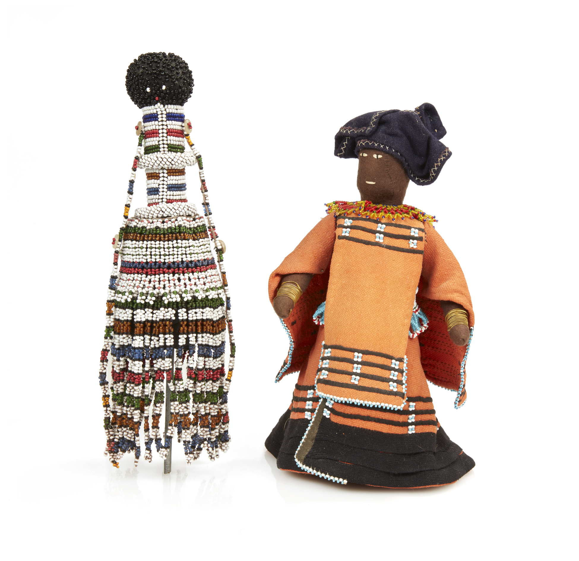 Pedi, Sotho South Africa “Ntwana” Beaded Doll & Xhosa Doll | Witherell ...